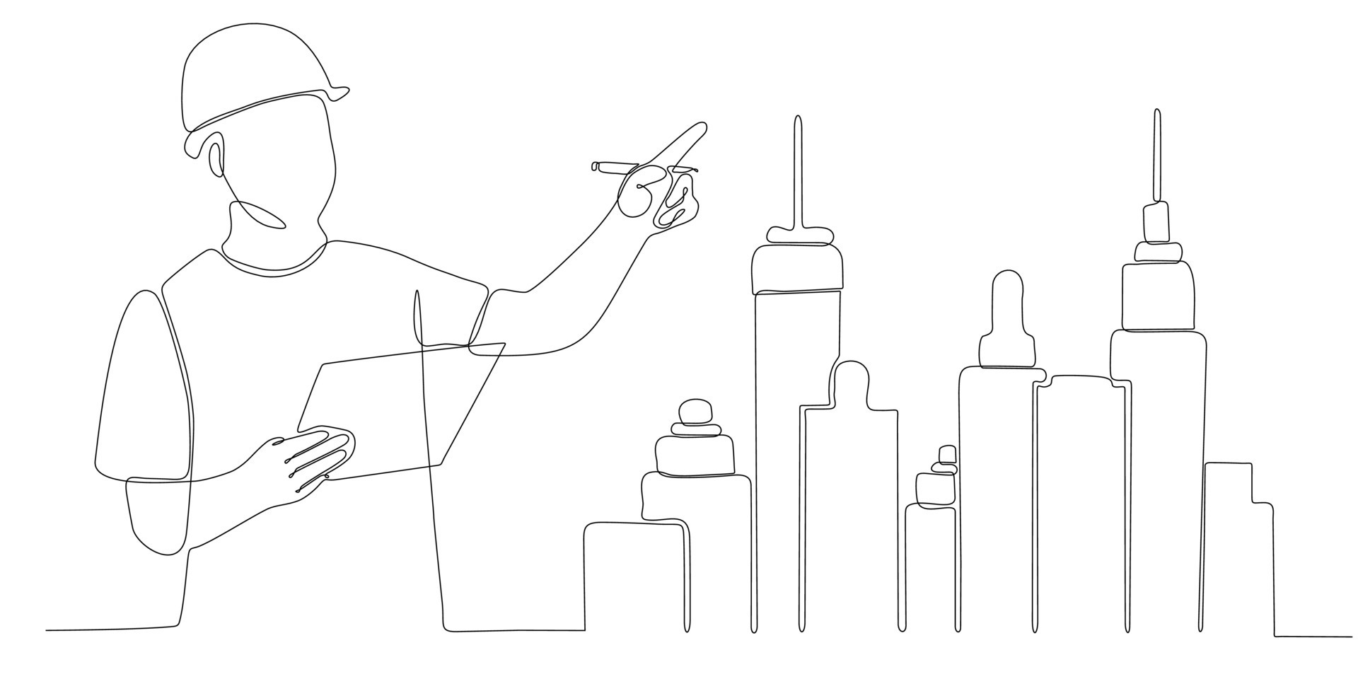 continuous line art 12250555 Vector Art at Vecteezy