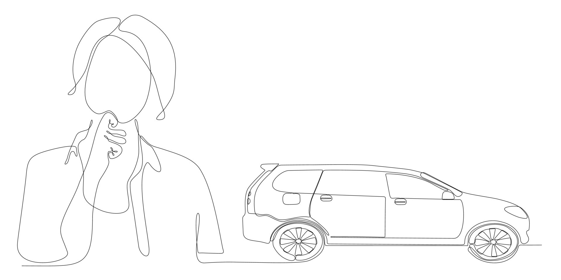 continuous line art 12250556 Vector Art at Vecteezy