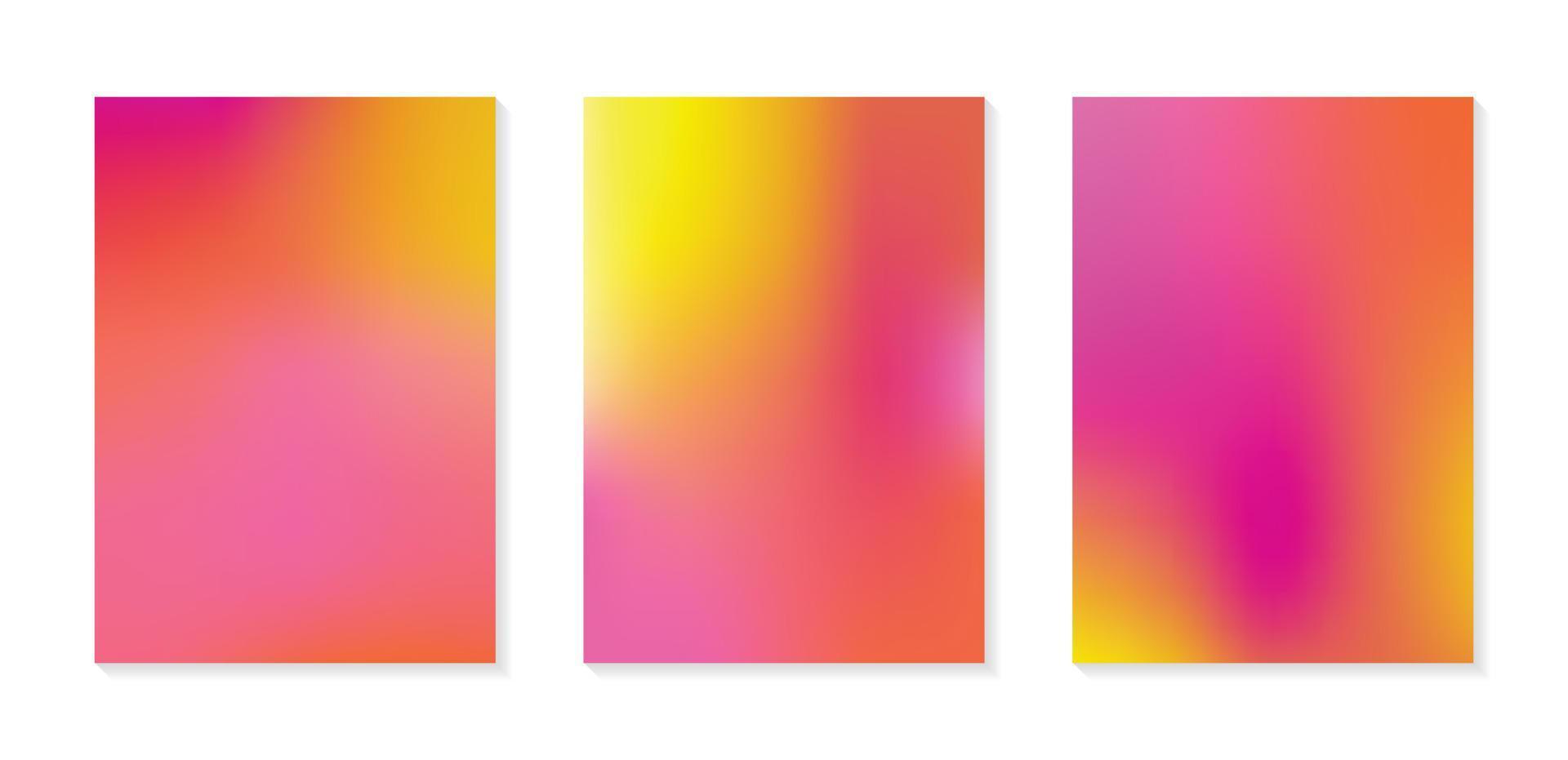 A collection of trendy colorful vector gradient set illustrations ...