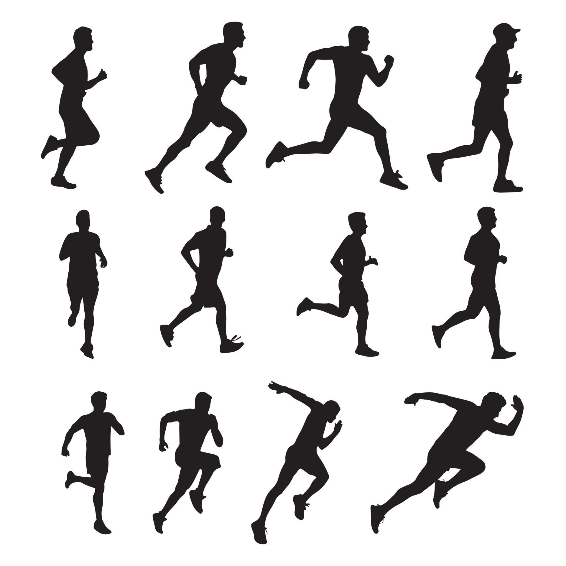 Running man silhouette collection set 12252637 Vector Art at Vecteezy Running man silhouette collection set 12252637 Vector Art at Vecteezy