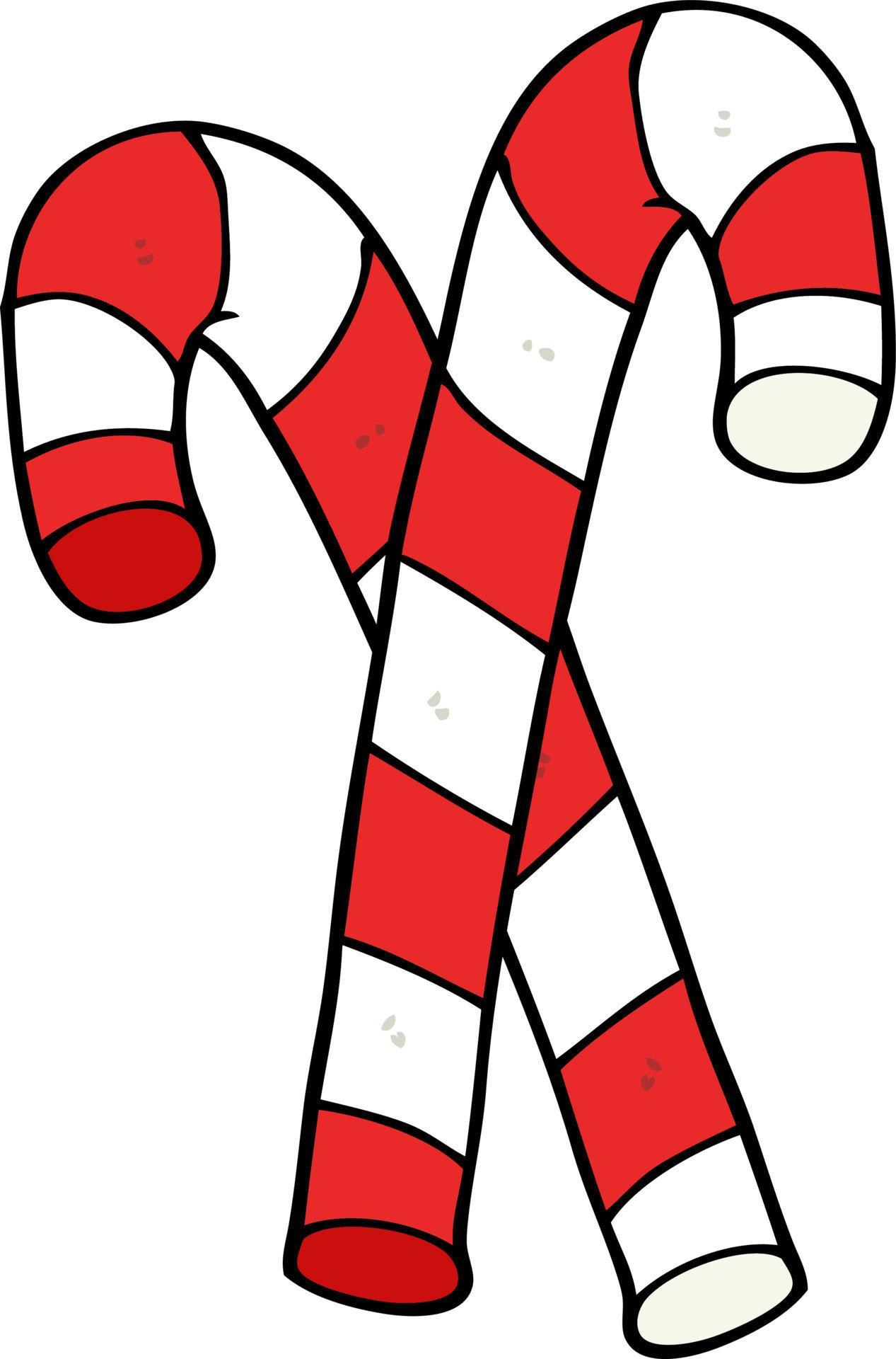 cartoon candy canes 12253853 Vector Art at Vecteezy