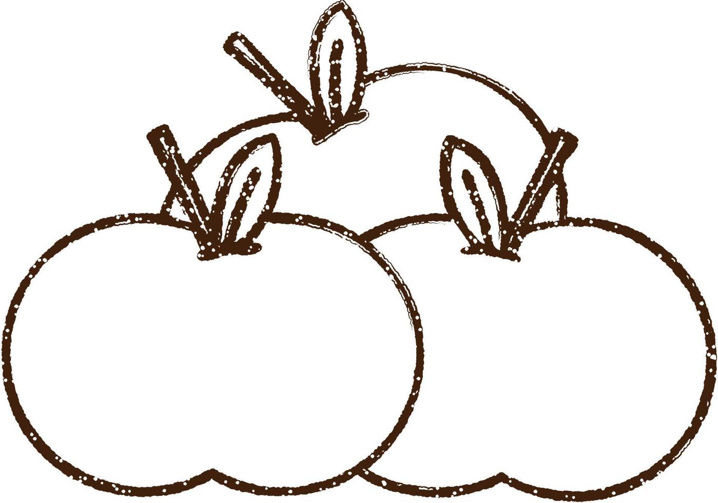 Apples Charcoal Drawing 12255588 Vector Art at Vecteezy