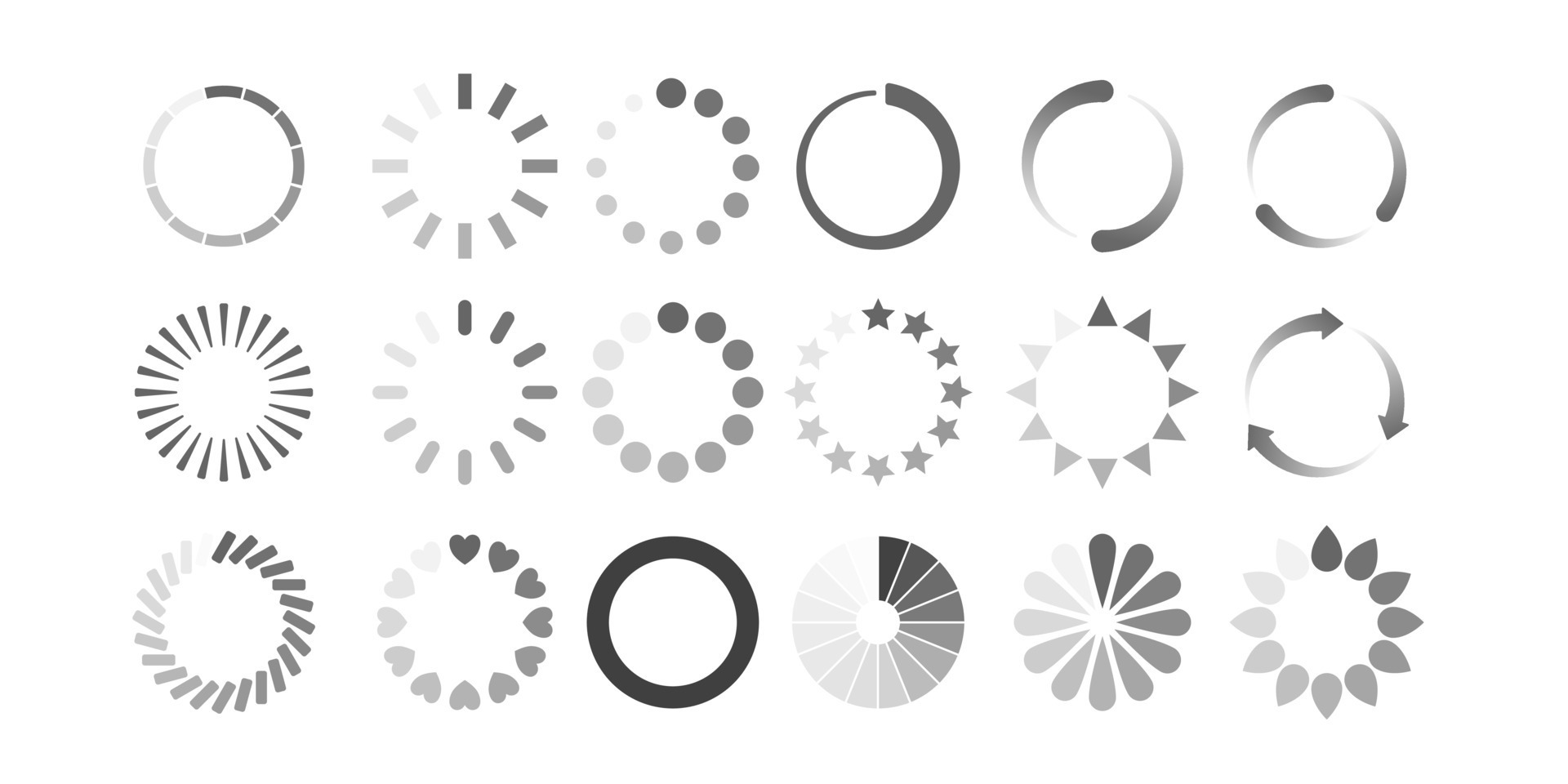 Loading Icon Pack Buffer Loader Or Preloader Download Or Upload Collection Of Simple Web Or