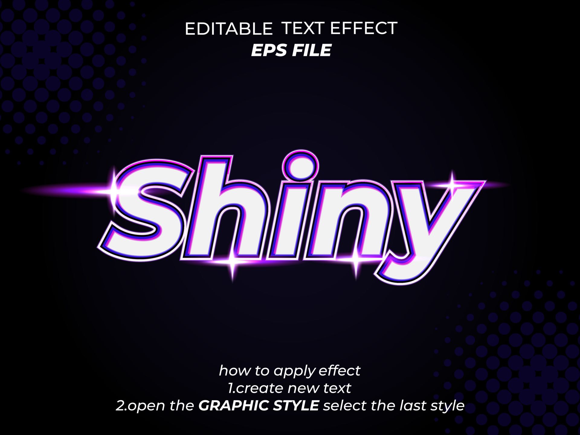 Shiny Text Effect Font Editable Typography 3d Text Vector Template 12256200 Vector Art At