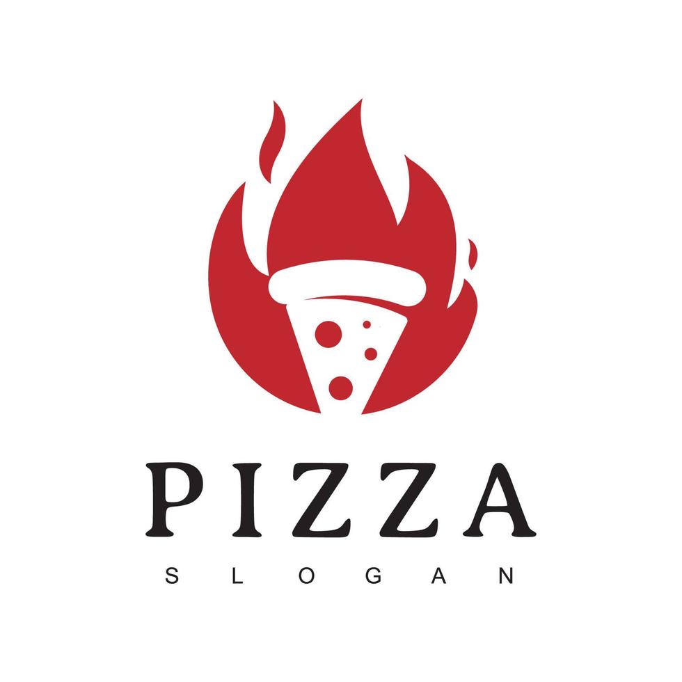 Hot Pizza Logo Design Template, Spicy Pizza Illustration 12256624 Vector Art at Vecteezy