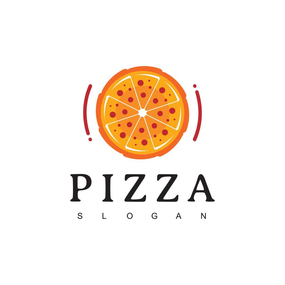 Pizza Logo Design Template, Italian Food Symbol 12256873 Vector Art at Vecteezy