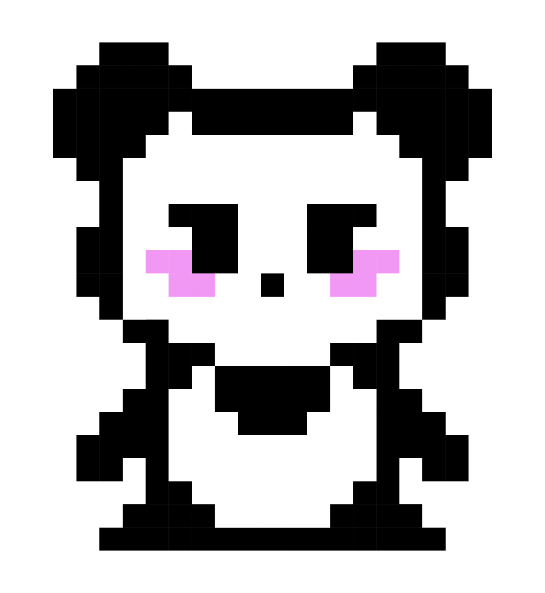 Cute Panda Pixel Art