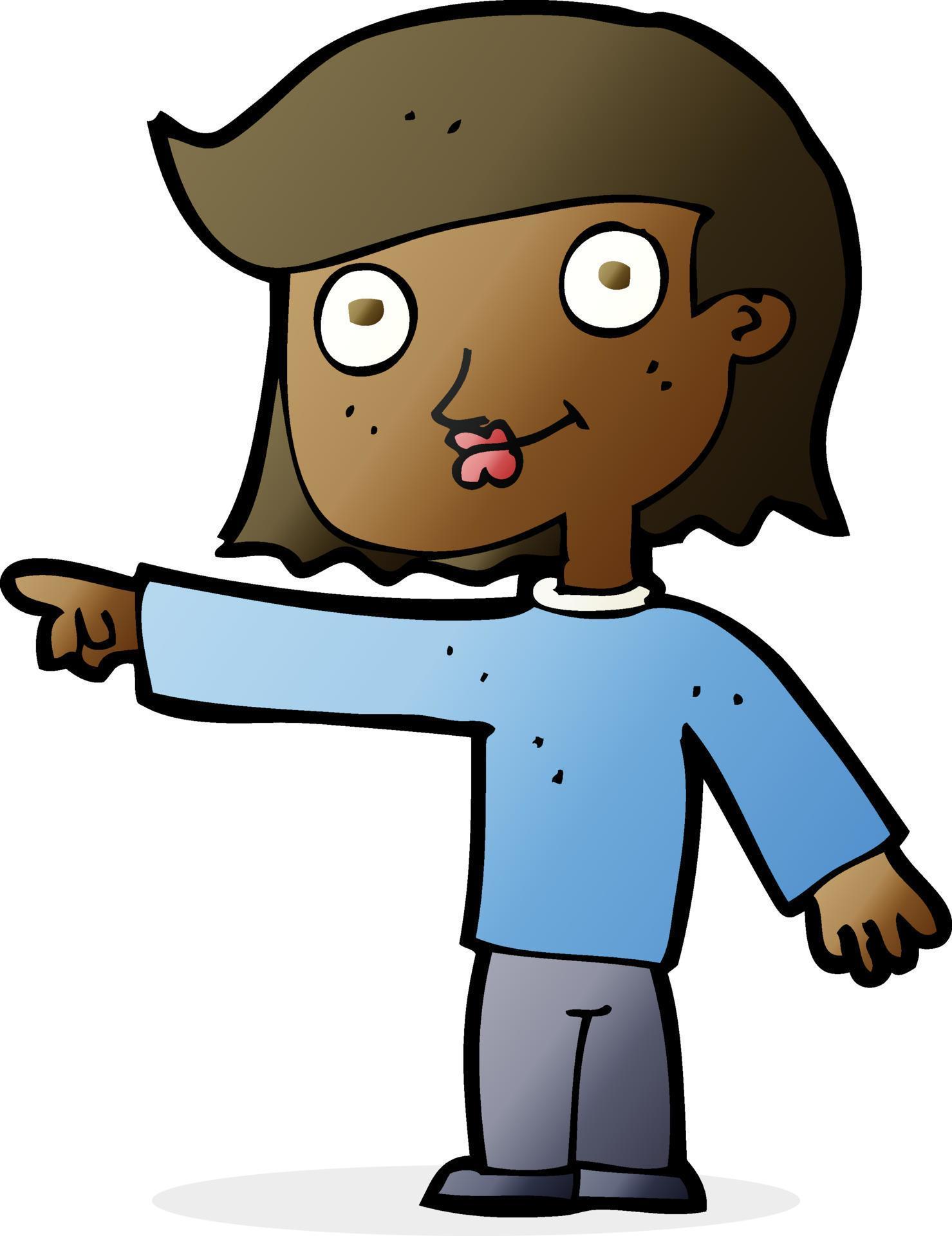 cartoon pointing person 12261874 Vector Art at Vecteezy