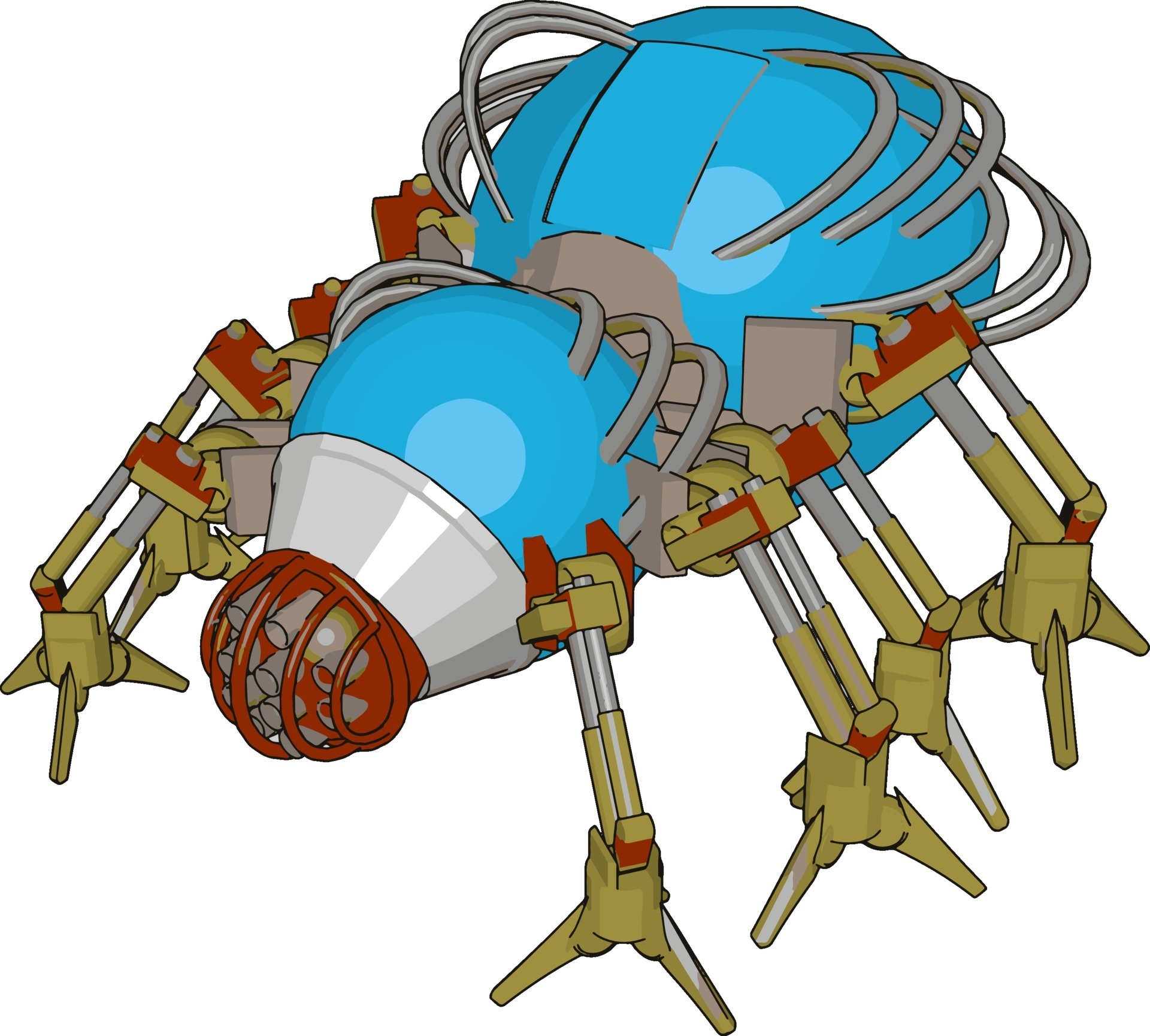 Blue Robot Bug Illustration Vector On White Background 12265431 Vector Art At Vecteezy