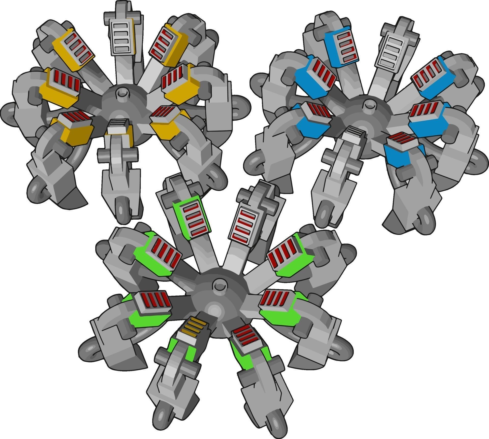 Robot spiders, illustration, vector on white background. 12265440 ...