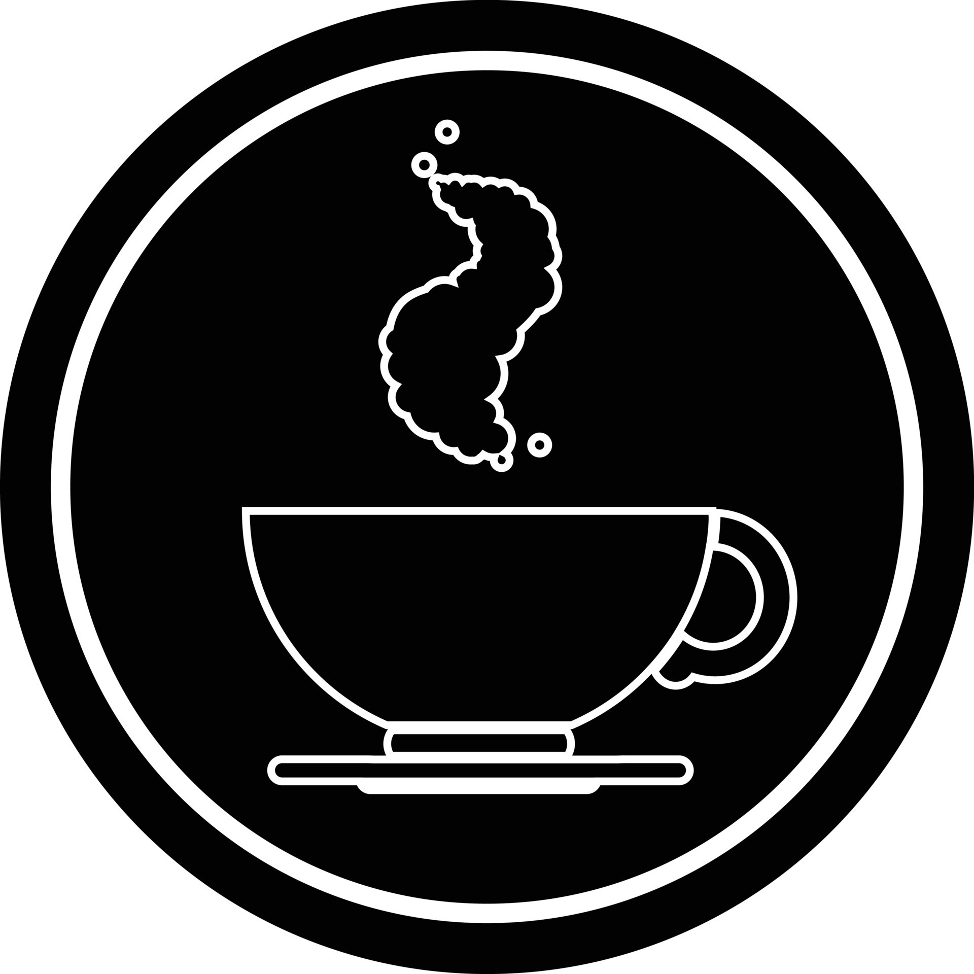 hot cup of coffee circular symbol 12265746 Vector Art at Vecteezy