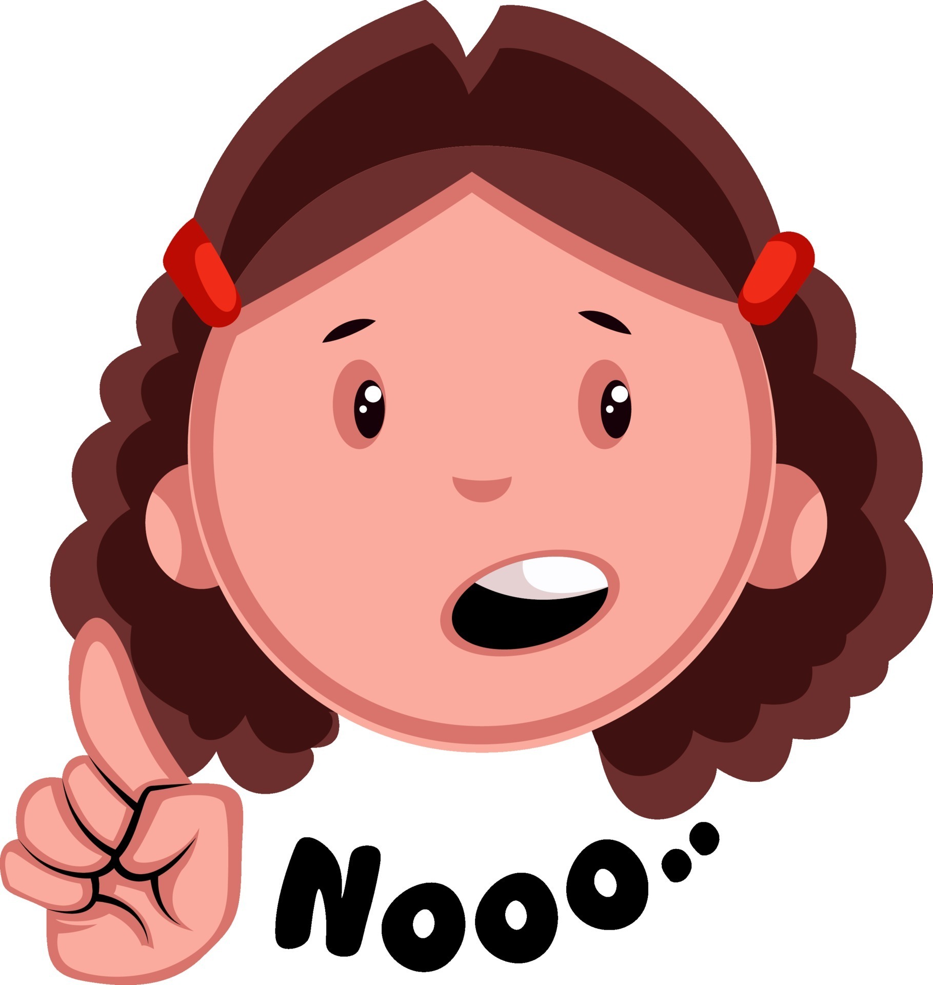 Girl saying no, illustration, vector on white background. 12266302 ... Girl saying no, illustration, vector on white background. 12266302 ...