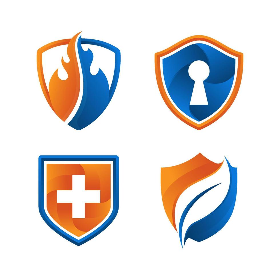 conjunto de concepto de logotipo de escudo 12266480 Vector en Vecteezy