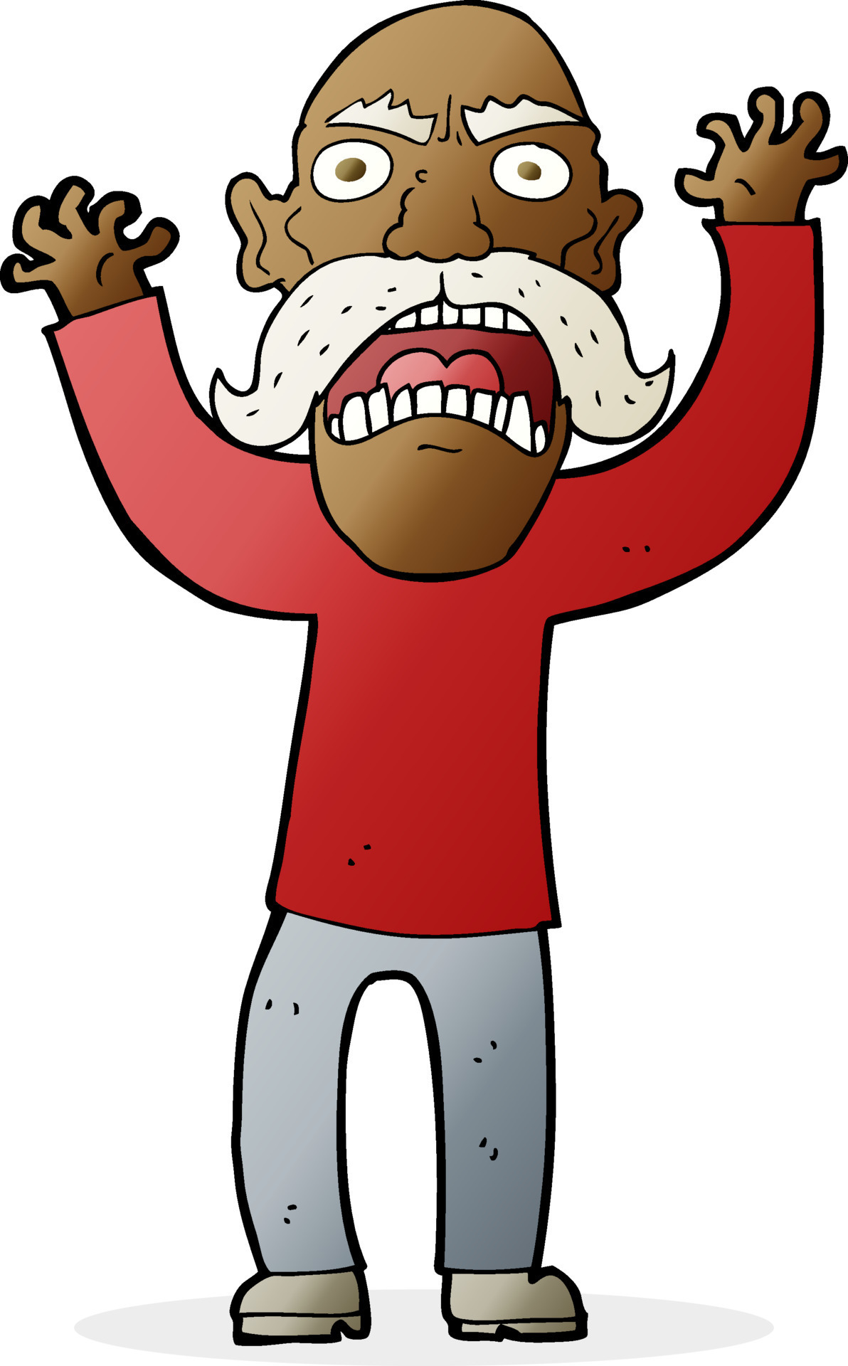 Cartoon Angry Old Man 12267764 Vector Art At Vecteezy