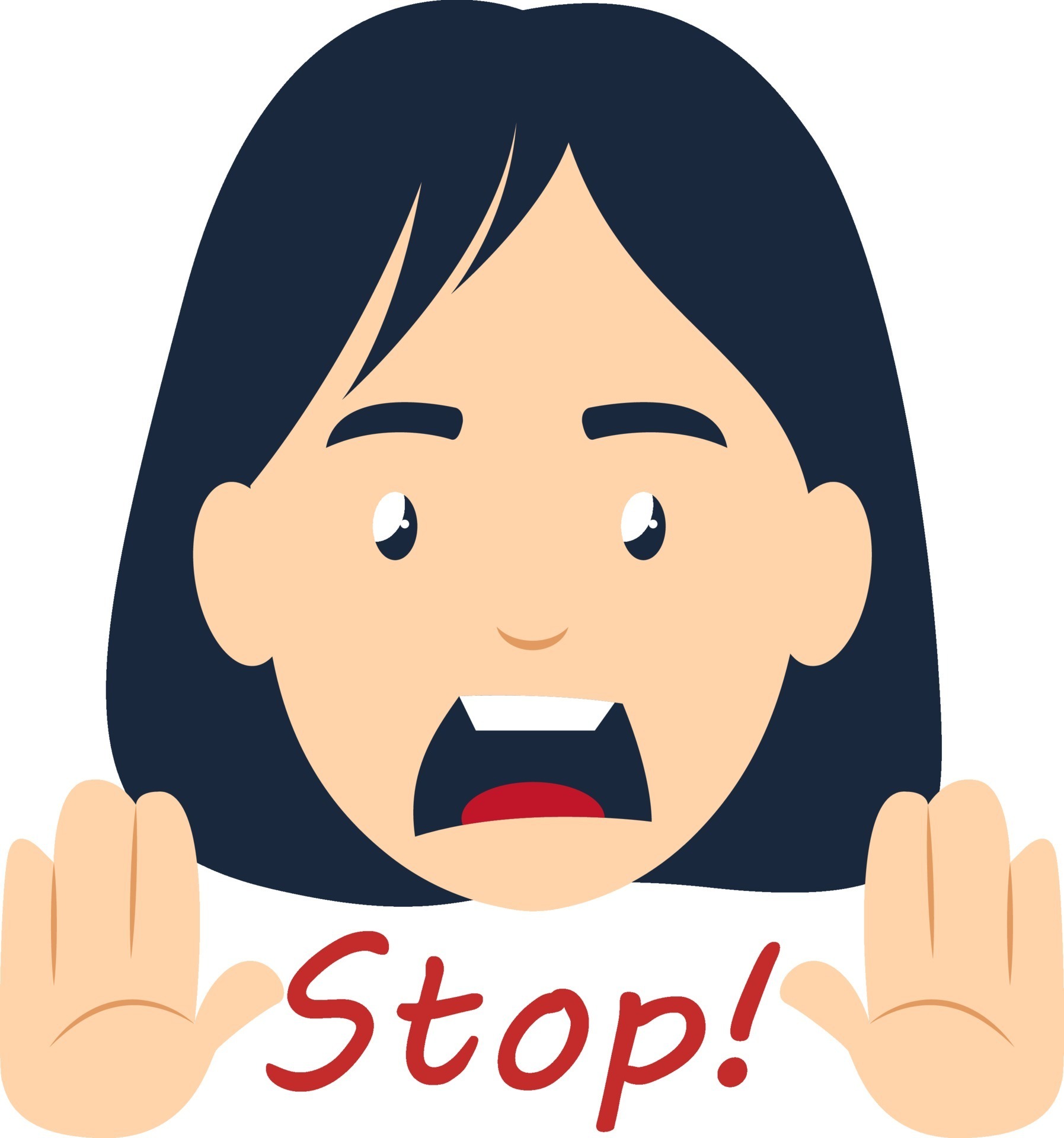 Girl Saying No Clipart