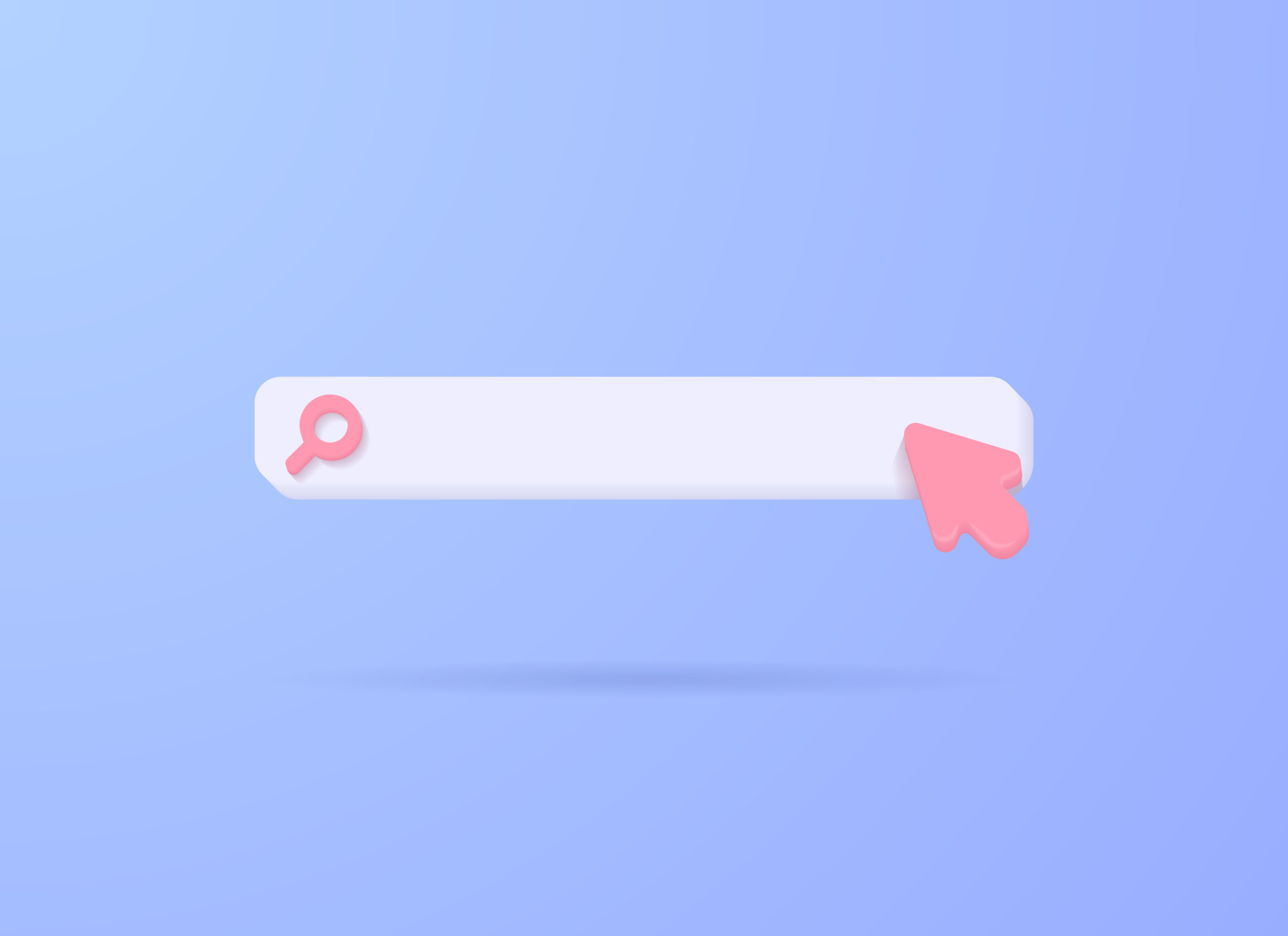 3D render search bar, search box, address bar, online search and search engine vector concept ...