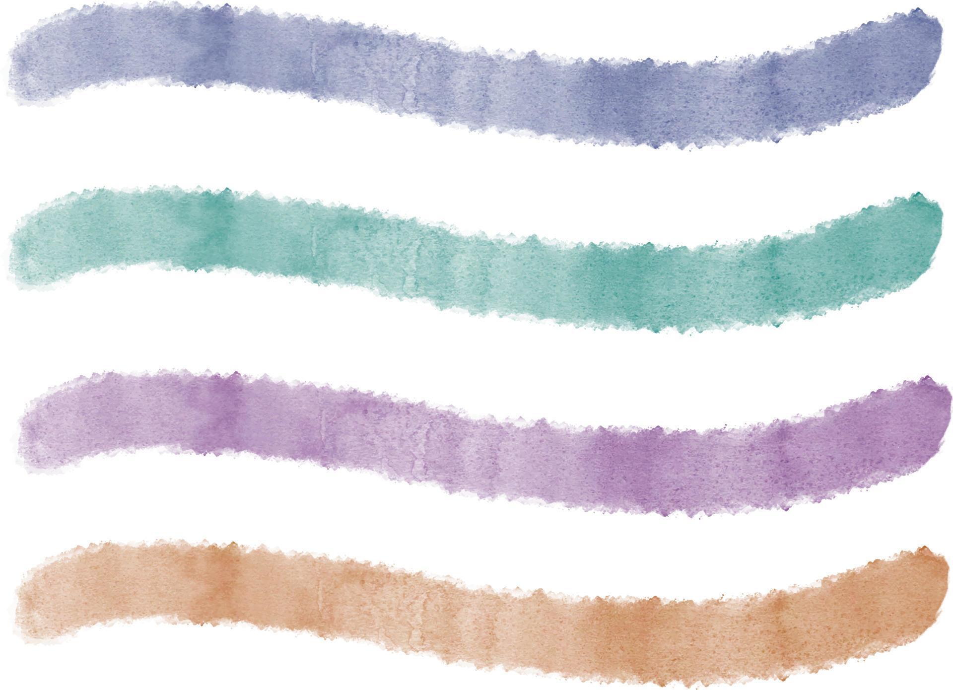 Set of watercolor vector brush strokes. 12272389 Vector Art at Vecteezy