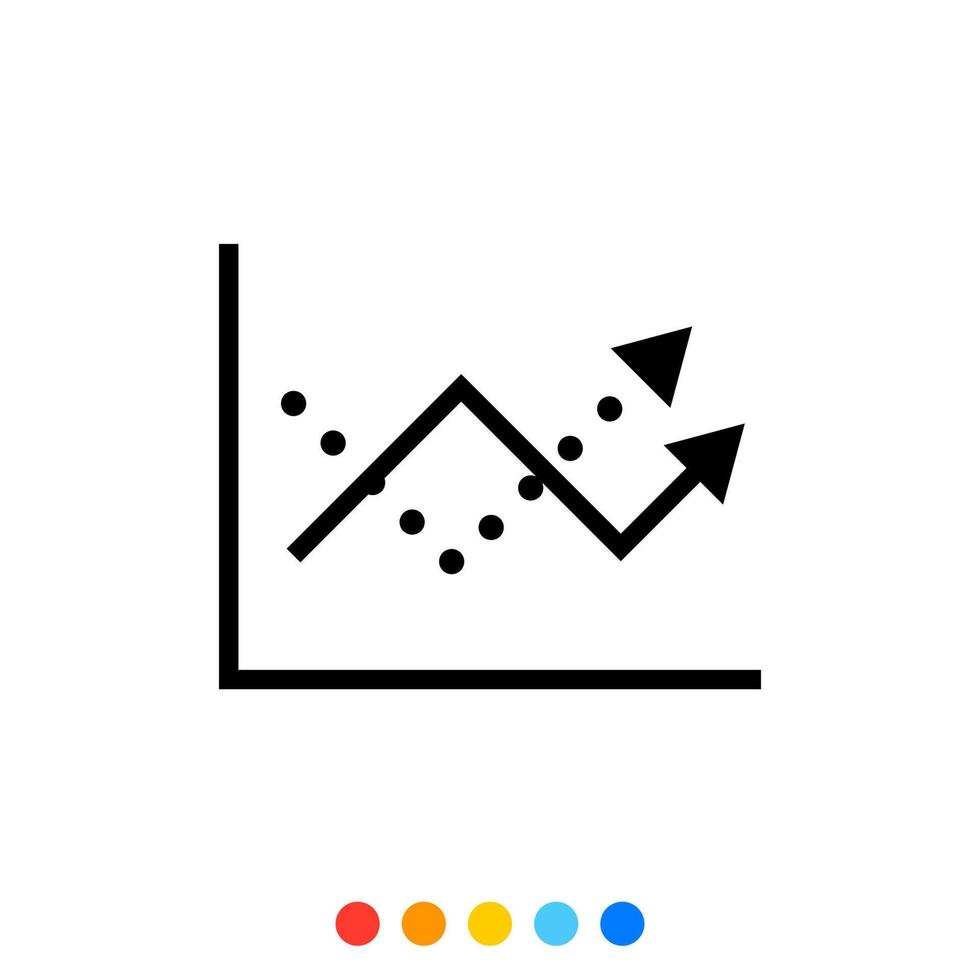Graph chart icon, Vector and Illustration. 12274285 Vector Art at Vecteezy