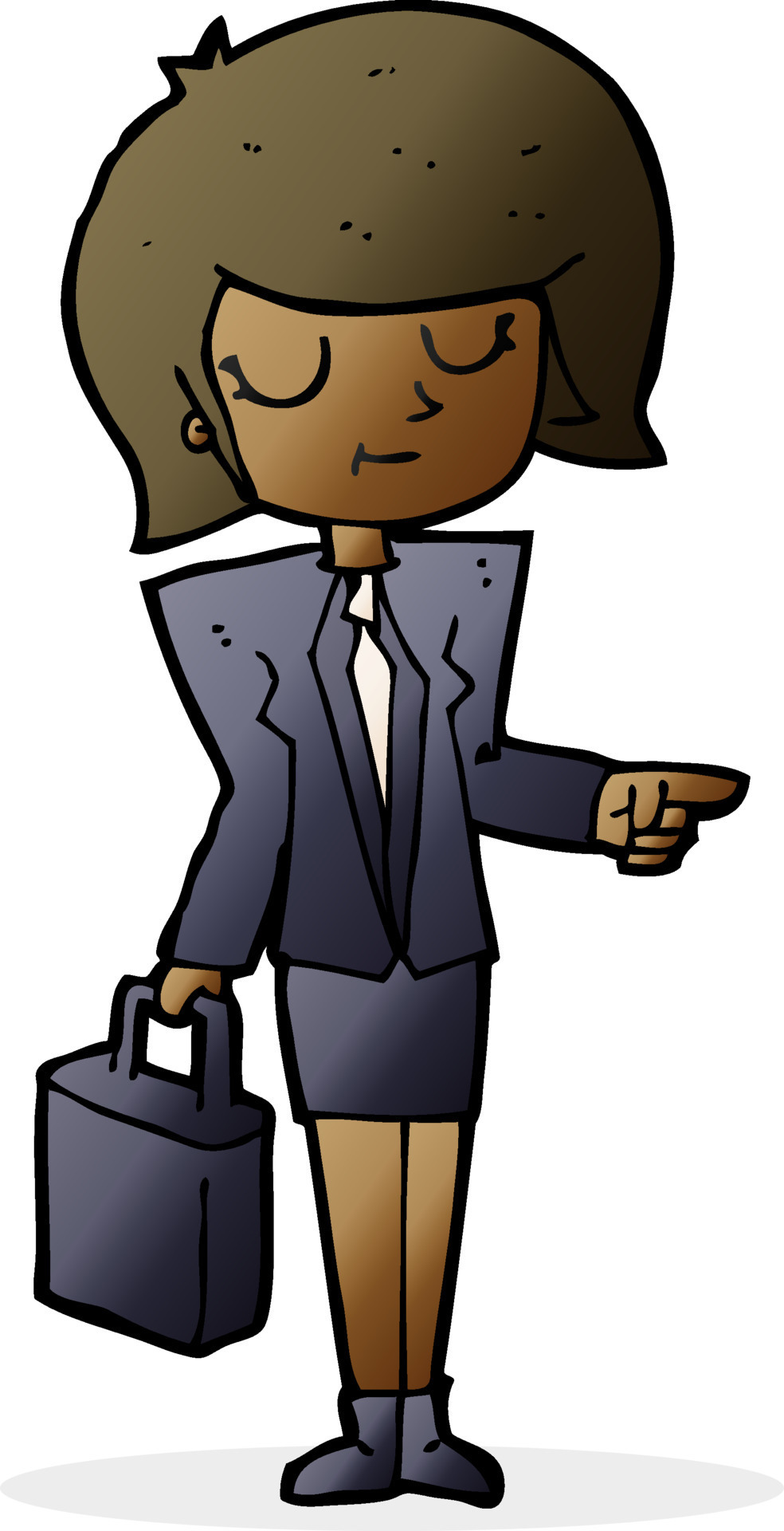 cartoon businesswoman pointing 12276136 Vector Art at Vecteezy