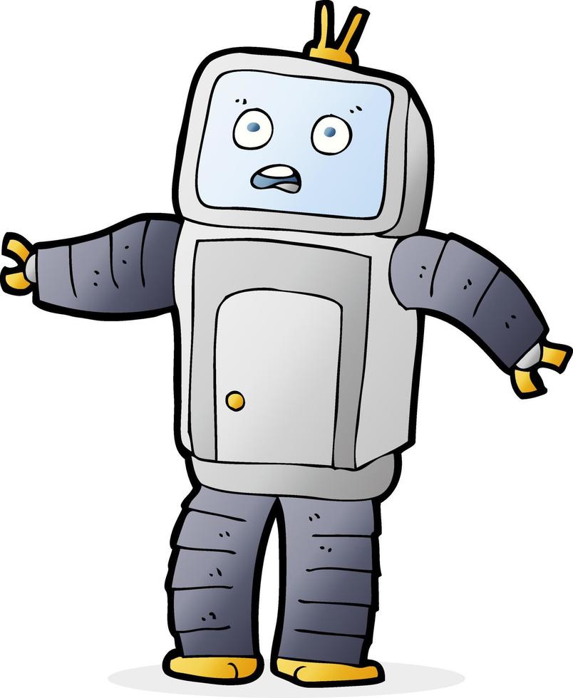 cartoon funny robot 12280630 Vector Art at Vecteezy