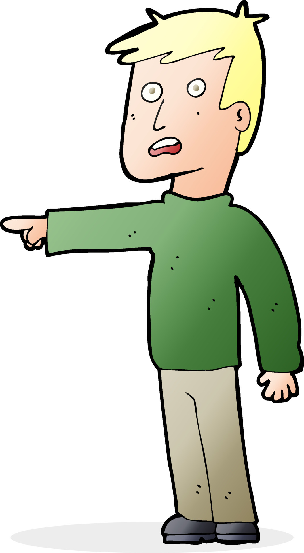 cartoon pointing man 12280814 Vector Art at Vecteezy