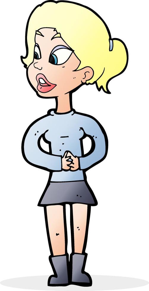 cartoon girl talking 12280984 Vector Art at Vecteezy