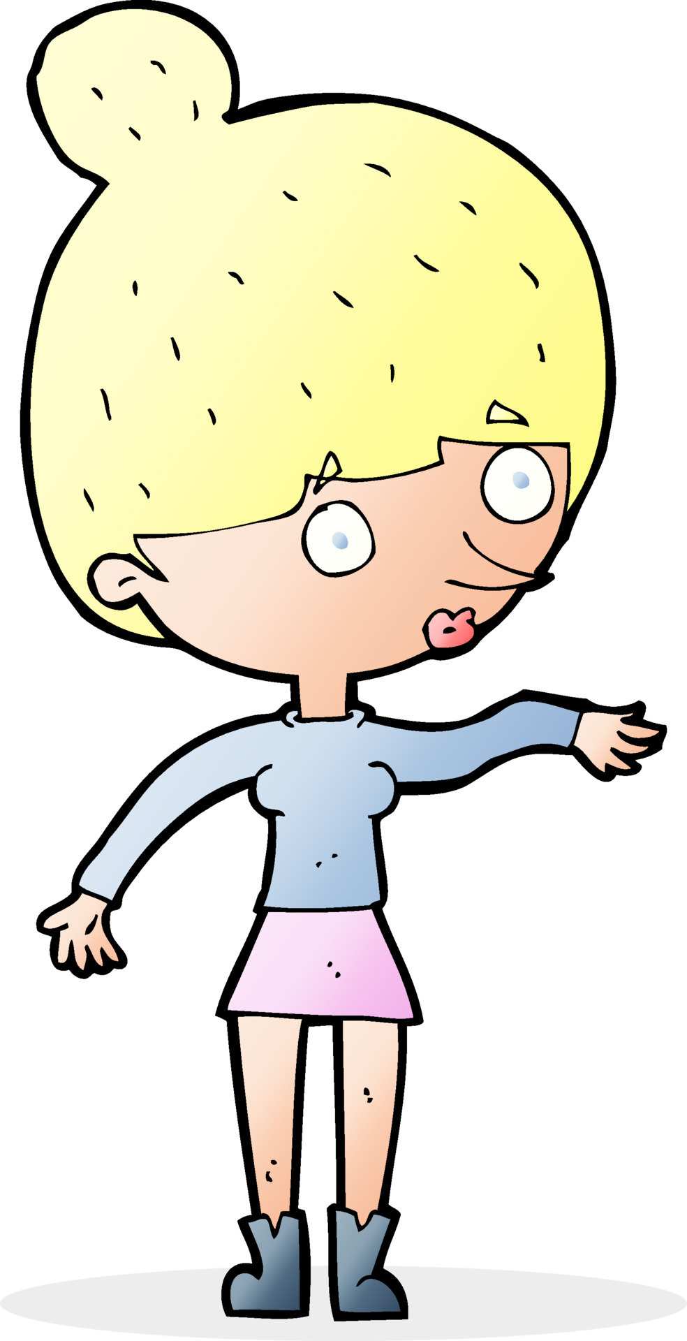 cartoon surprised woman 12280986 Vector Art at Vecteezy