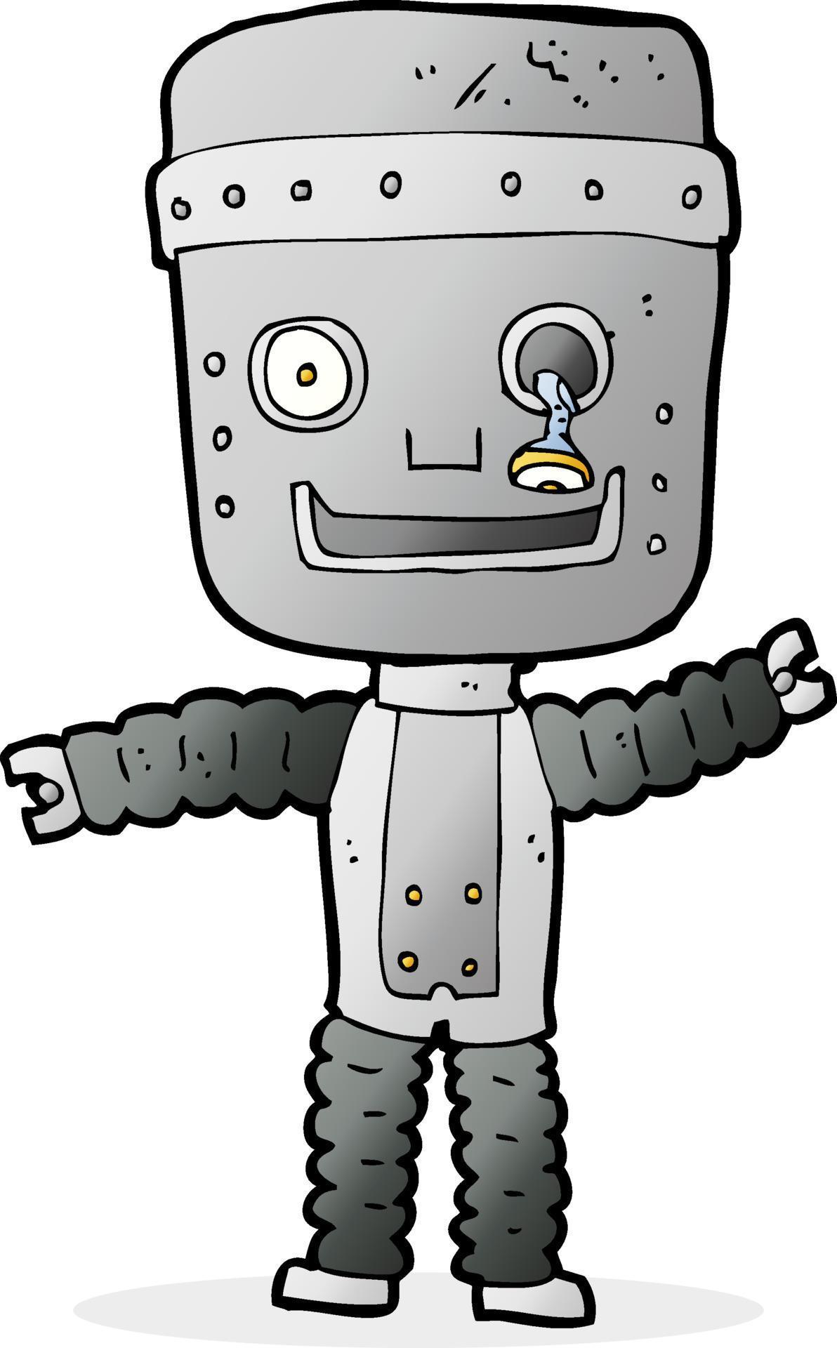 cartoon funny robot 12281173 Vector Art at Vecteezy