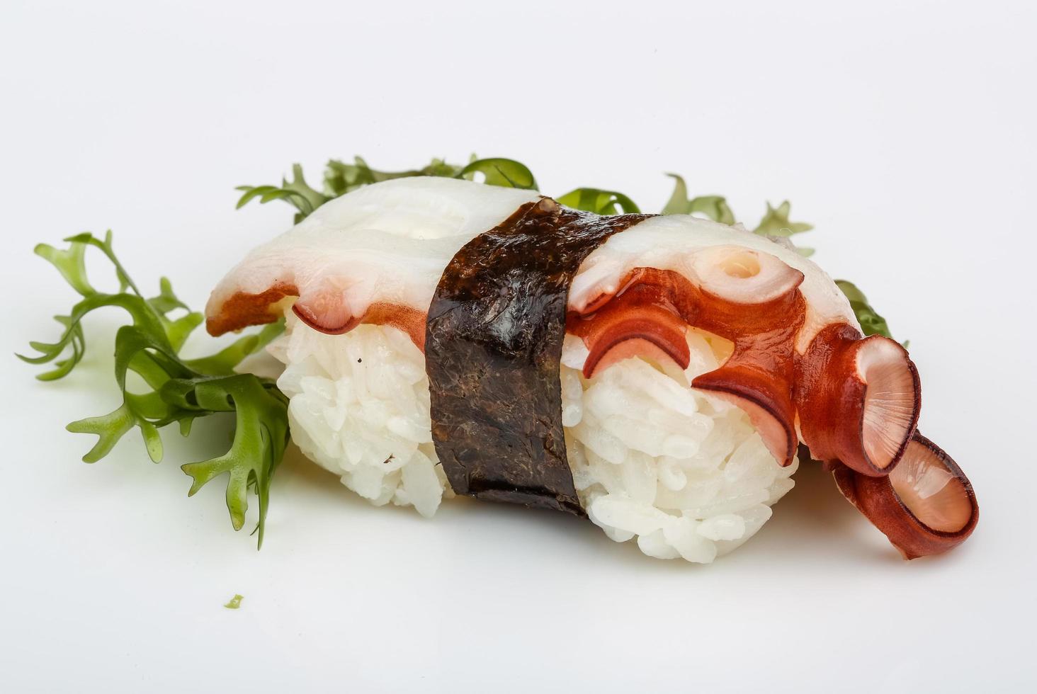 Octopus sushi on white background 12281712 Stock Photo at Vecteezy
