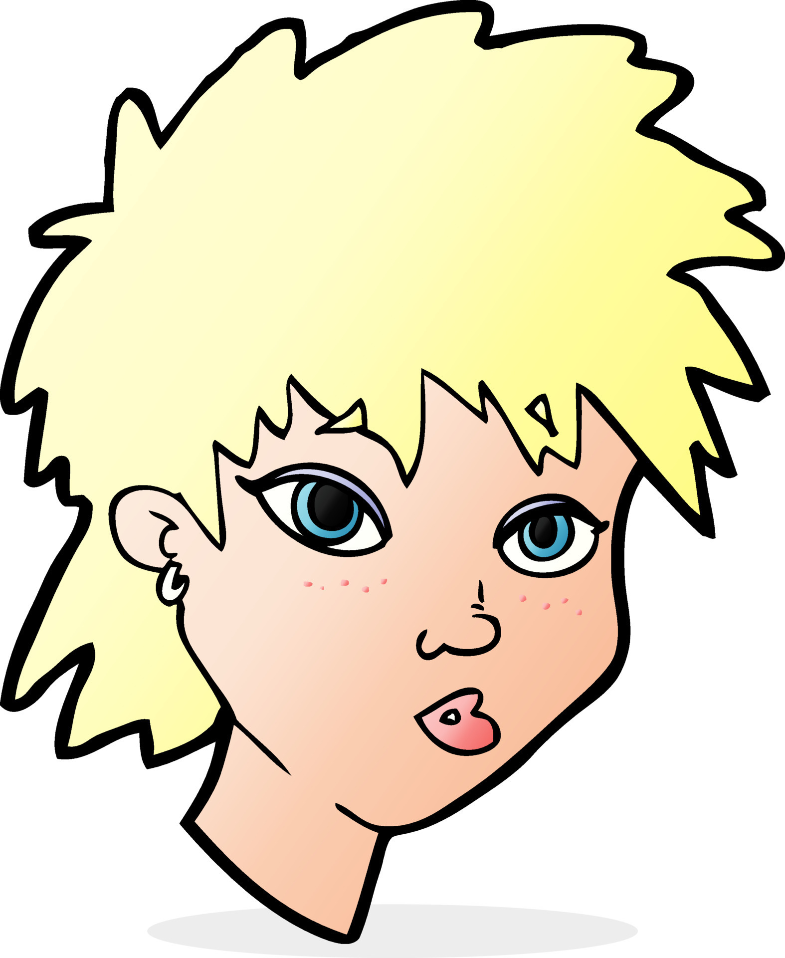 Cartoon Curious Girl 12281771 Vector Art At Vecteezy
