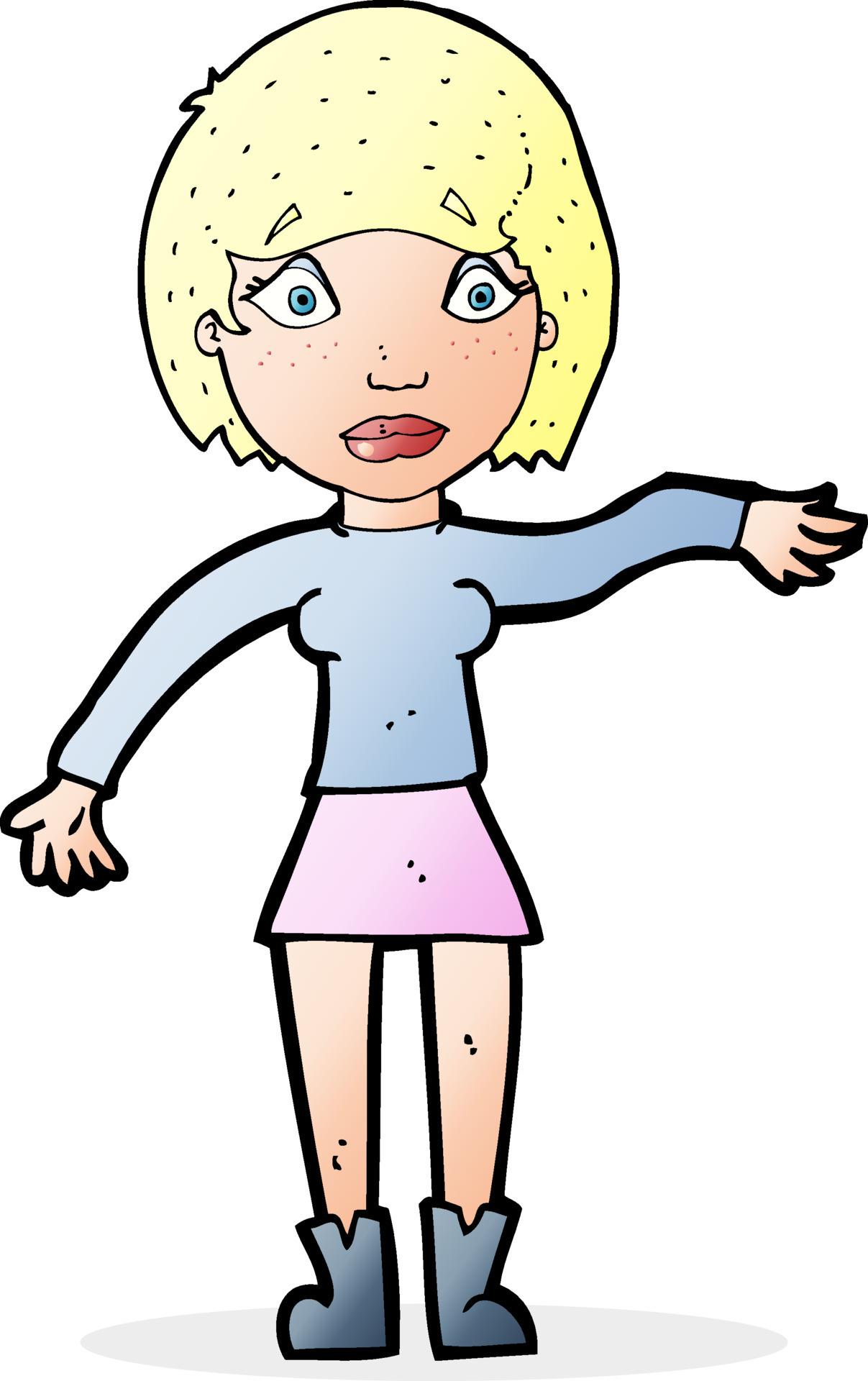 cartoon surprised woman 12281907 Vector Art at Vecteezy