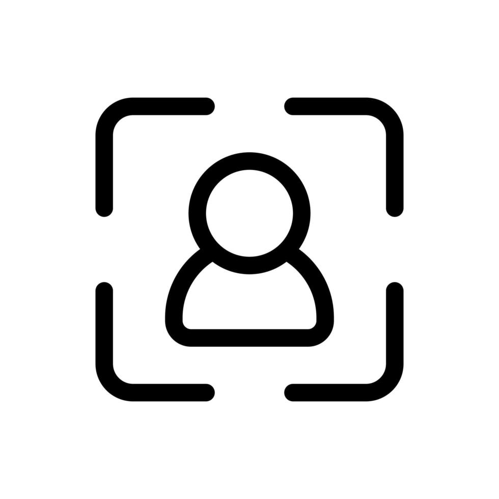 Face Vector Id Biometric Icon Facial Recognition For Apps And Websites