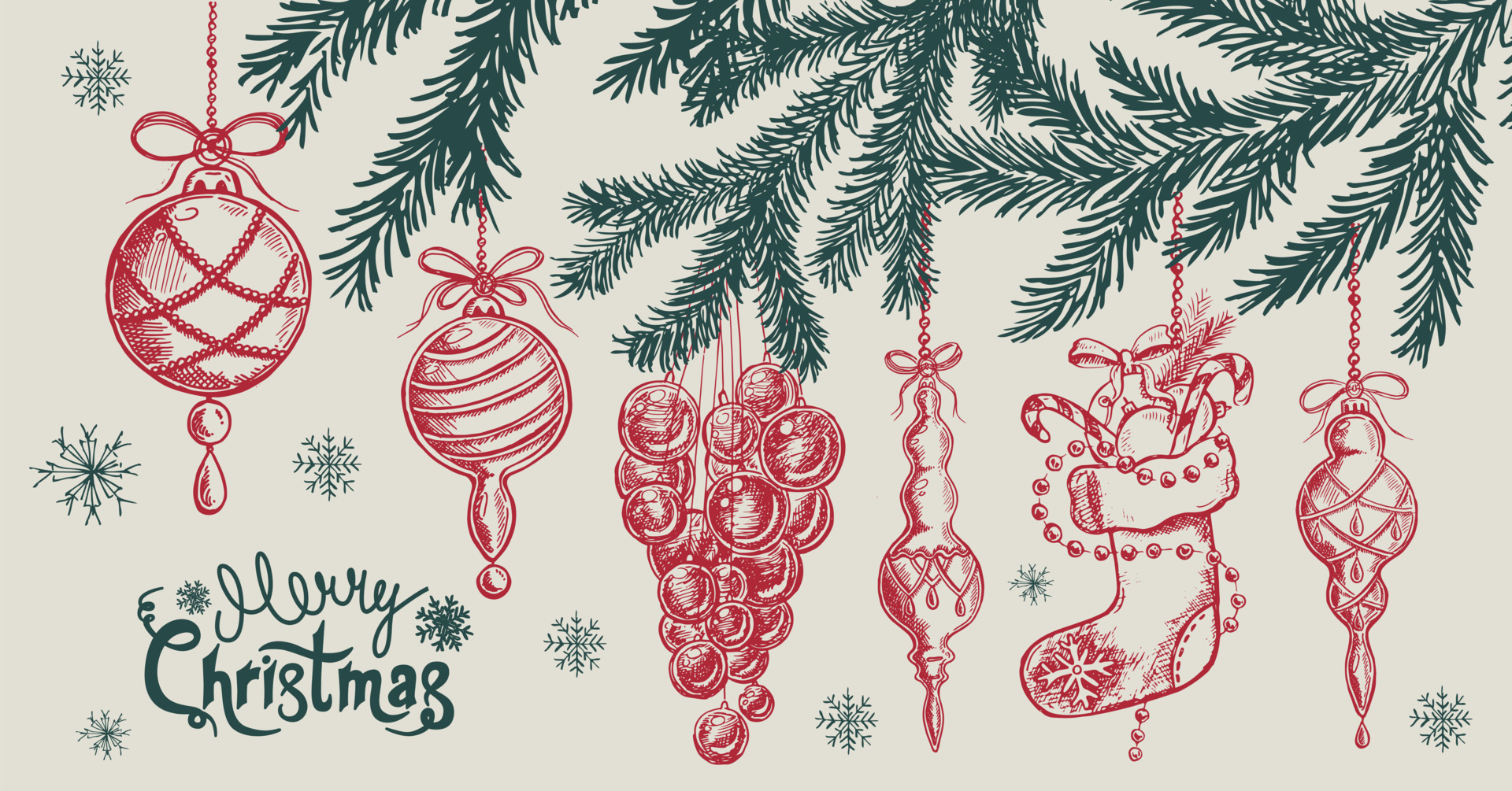 Christmas design element in doodle style. Hand drawn. 12286001 Vector ...