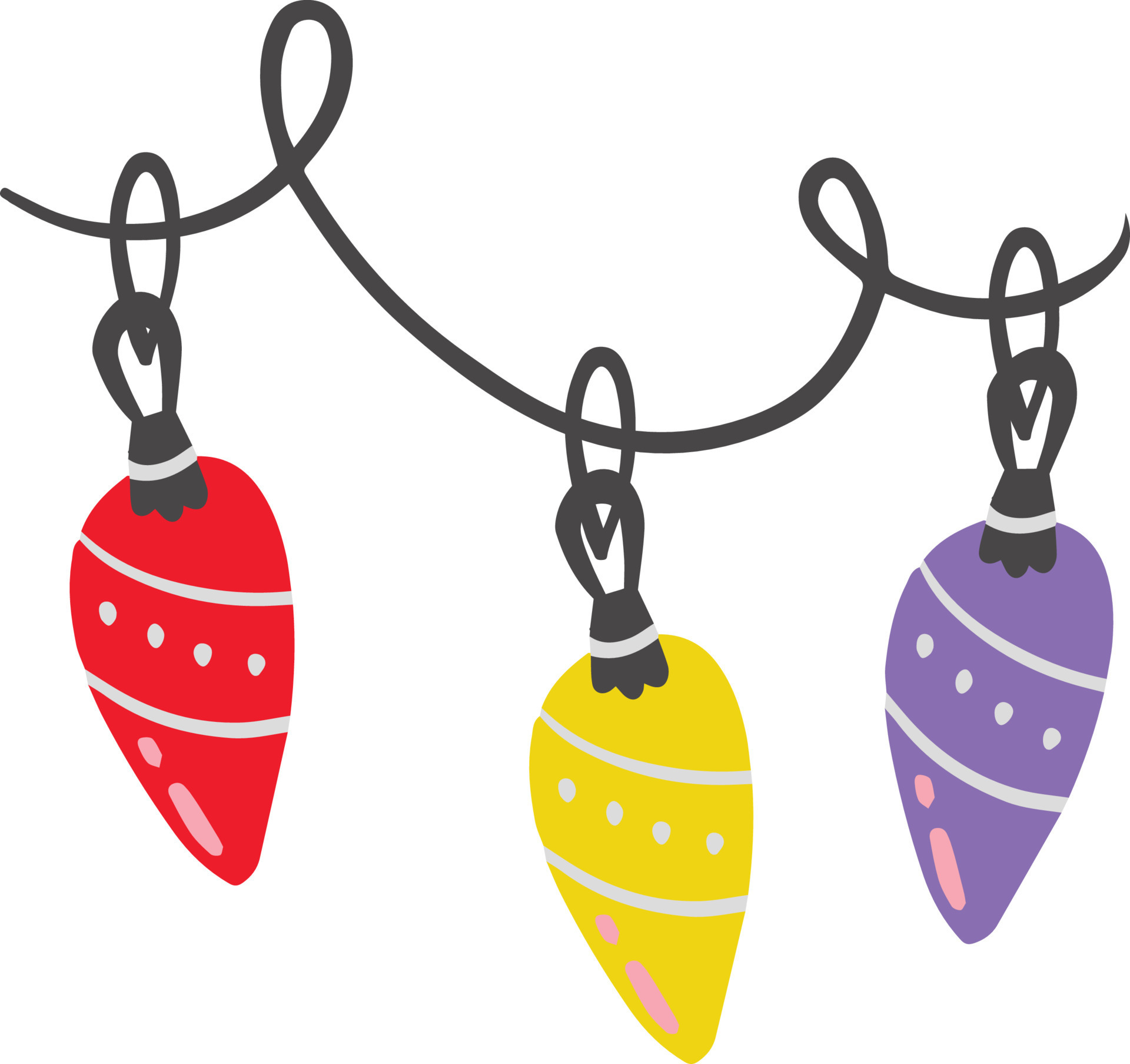 Hand Drawn Christmas decoration light bulbs illustration 12287882 ...