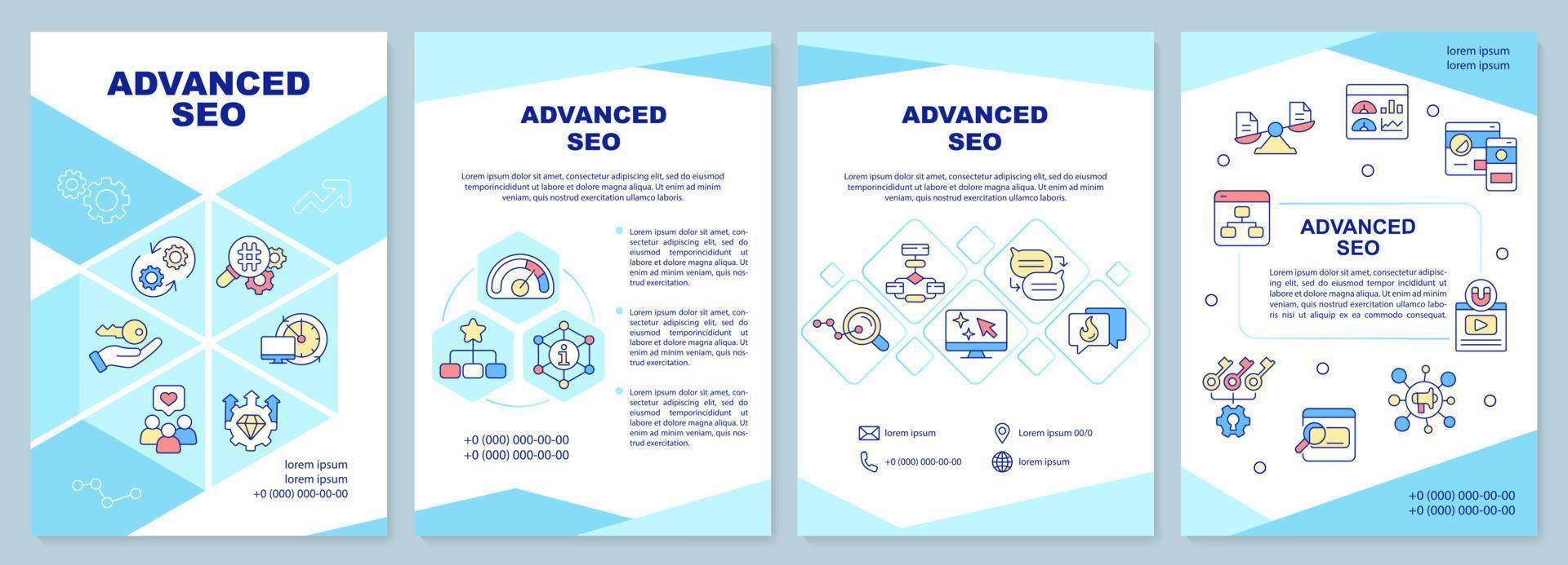 Advanced search engine optimization brochure template. Leaflet design ...