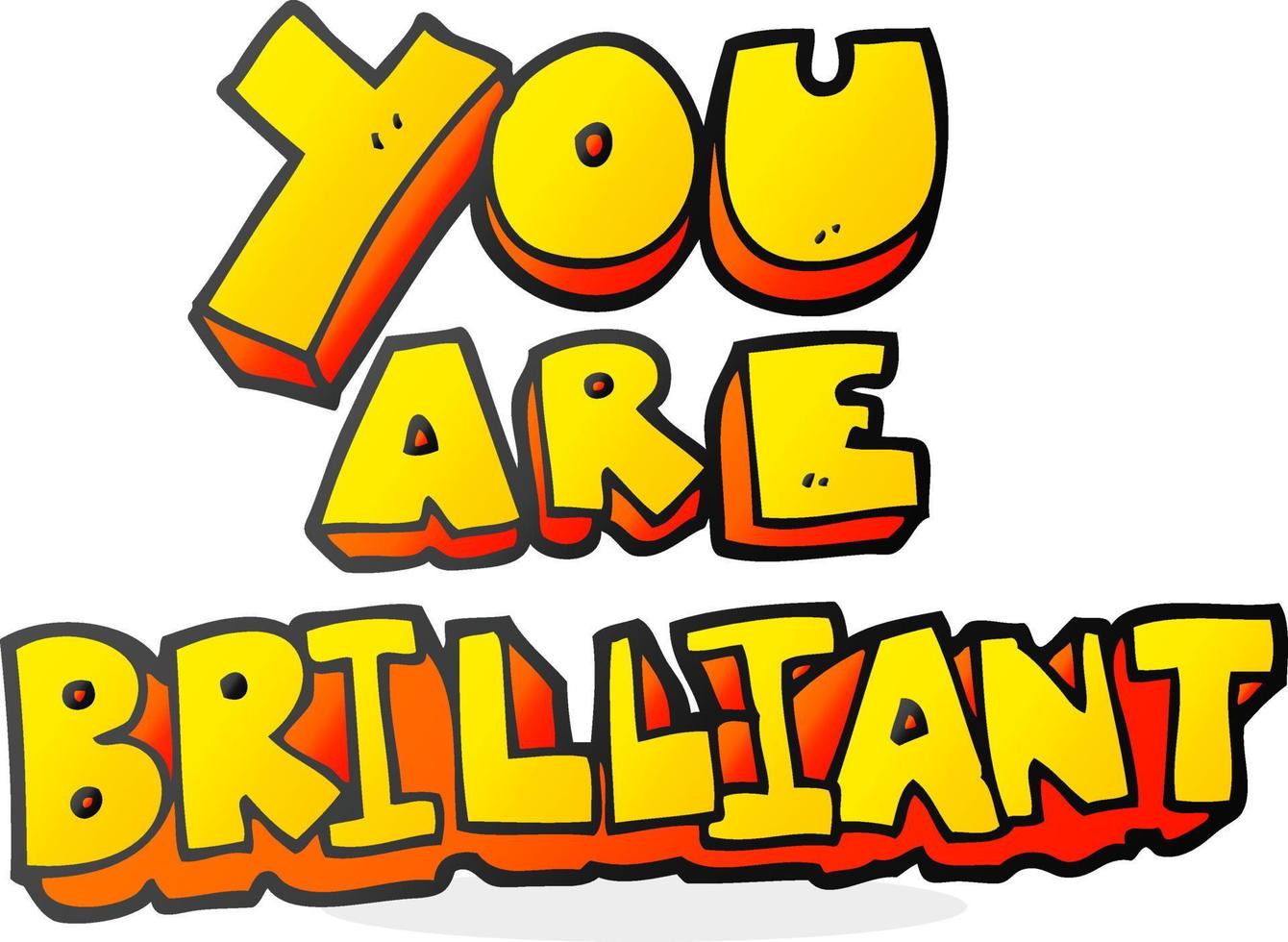 you are brilliant cartoon symbol 12296051 Vector Art at Vecteezy