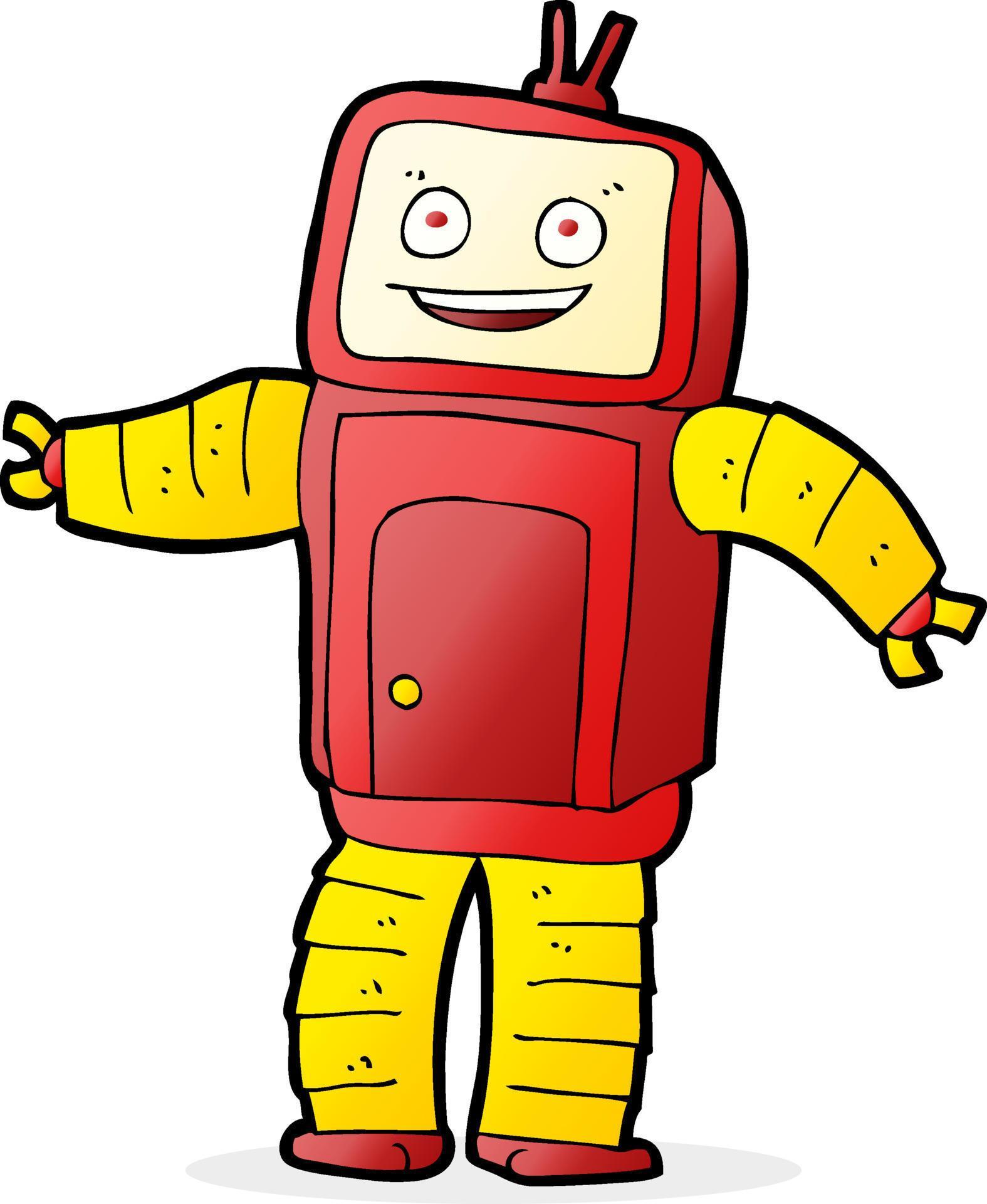 cartoon funny robot 12298596 Vector Art at Vecteezy