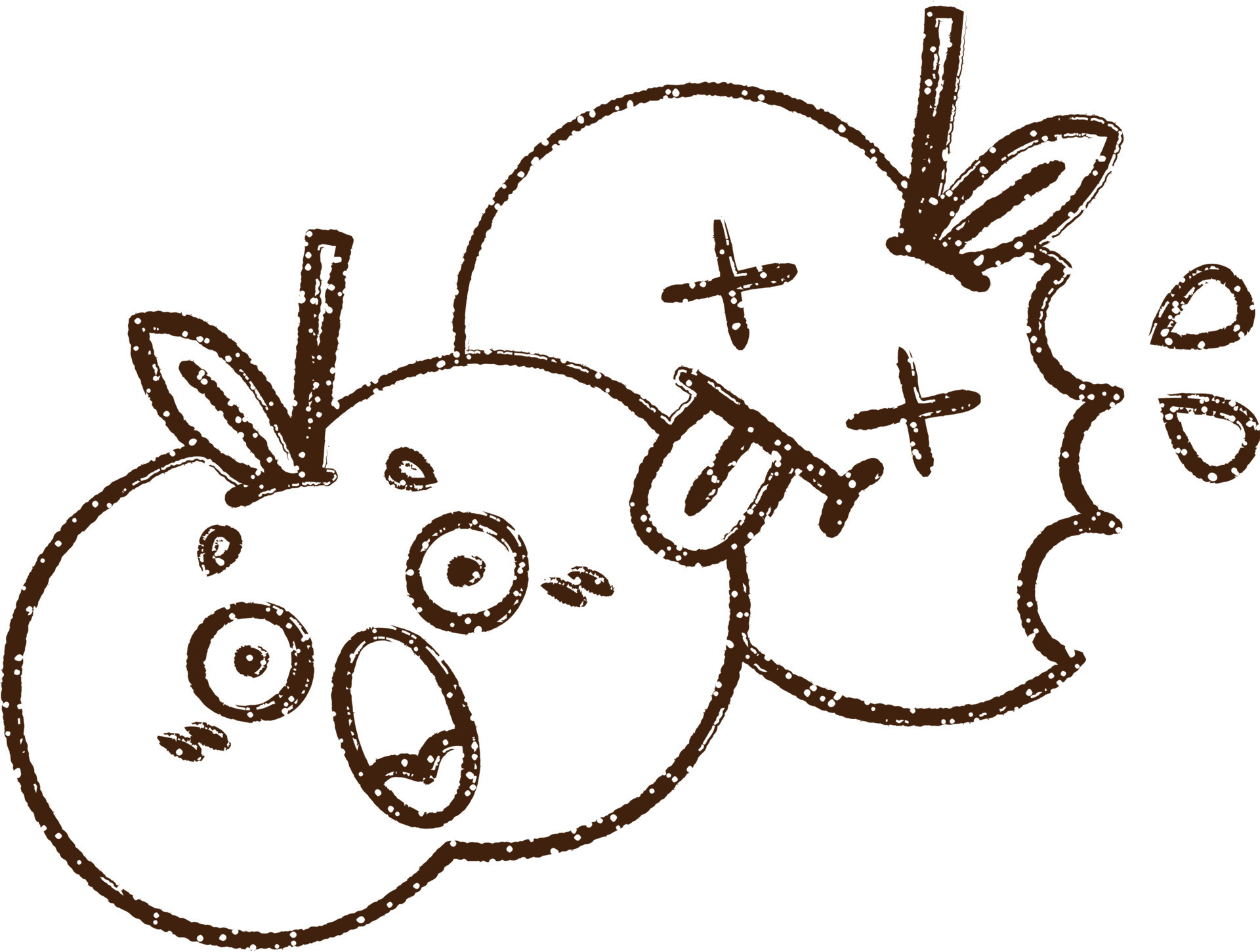 Apples Charcoal Drawing 12298999 Vector Art at Vecteezy