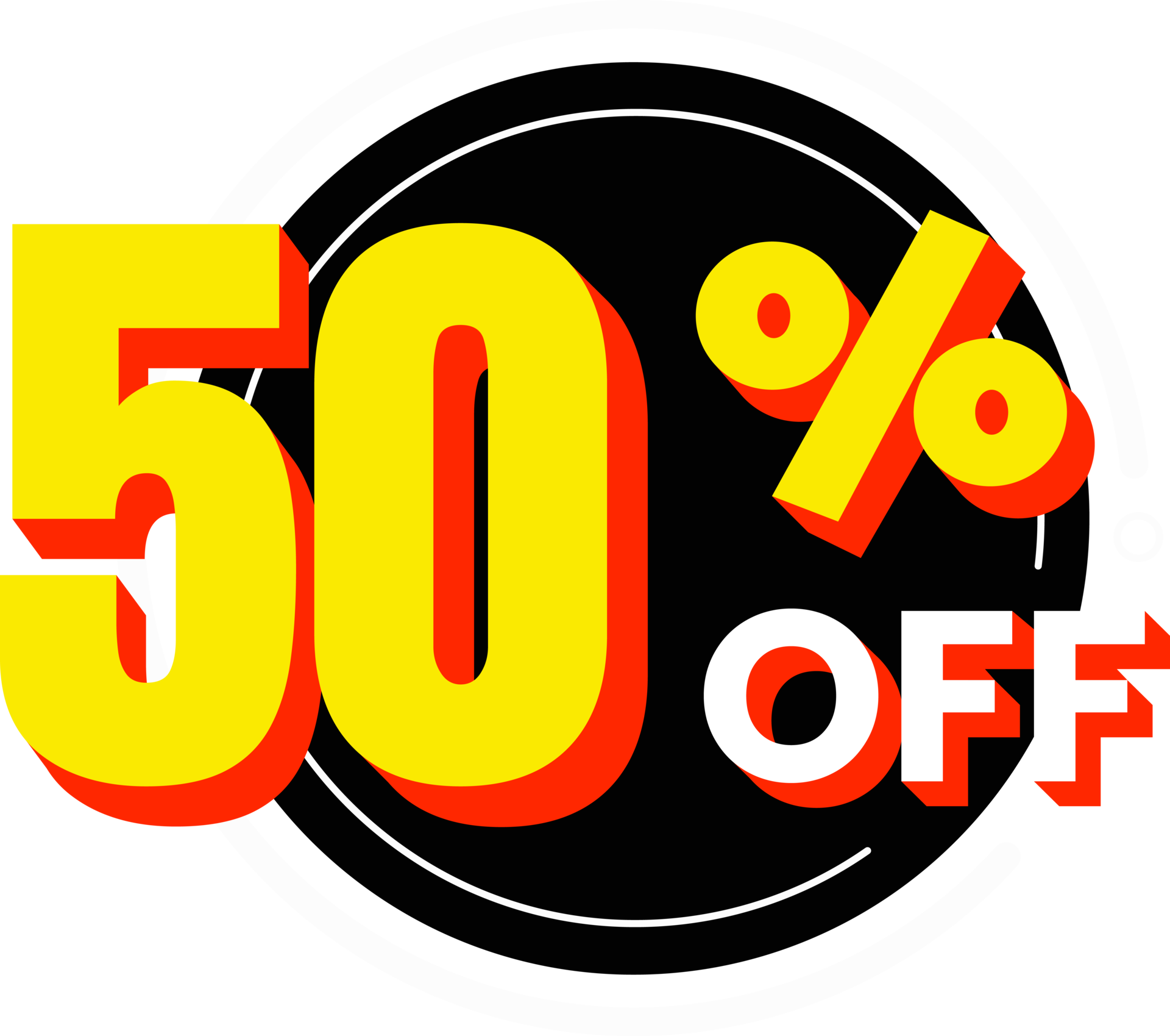 50 Percent Off Discount Number With Circle Element 12300364 PNG