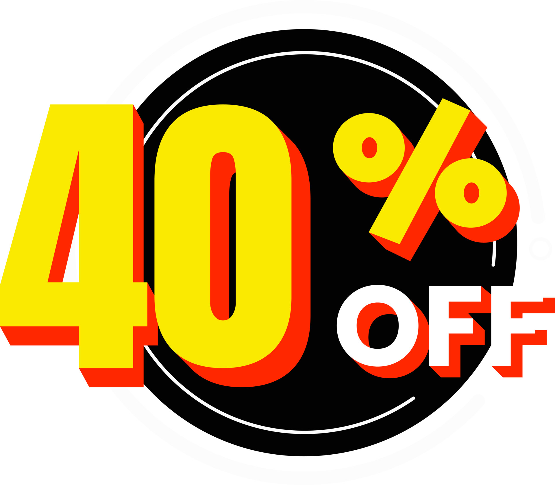 40 Percent Off Discount Number With Circle Element 12300368 PNG