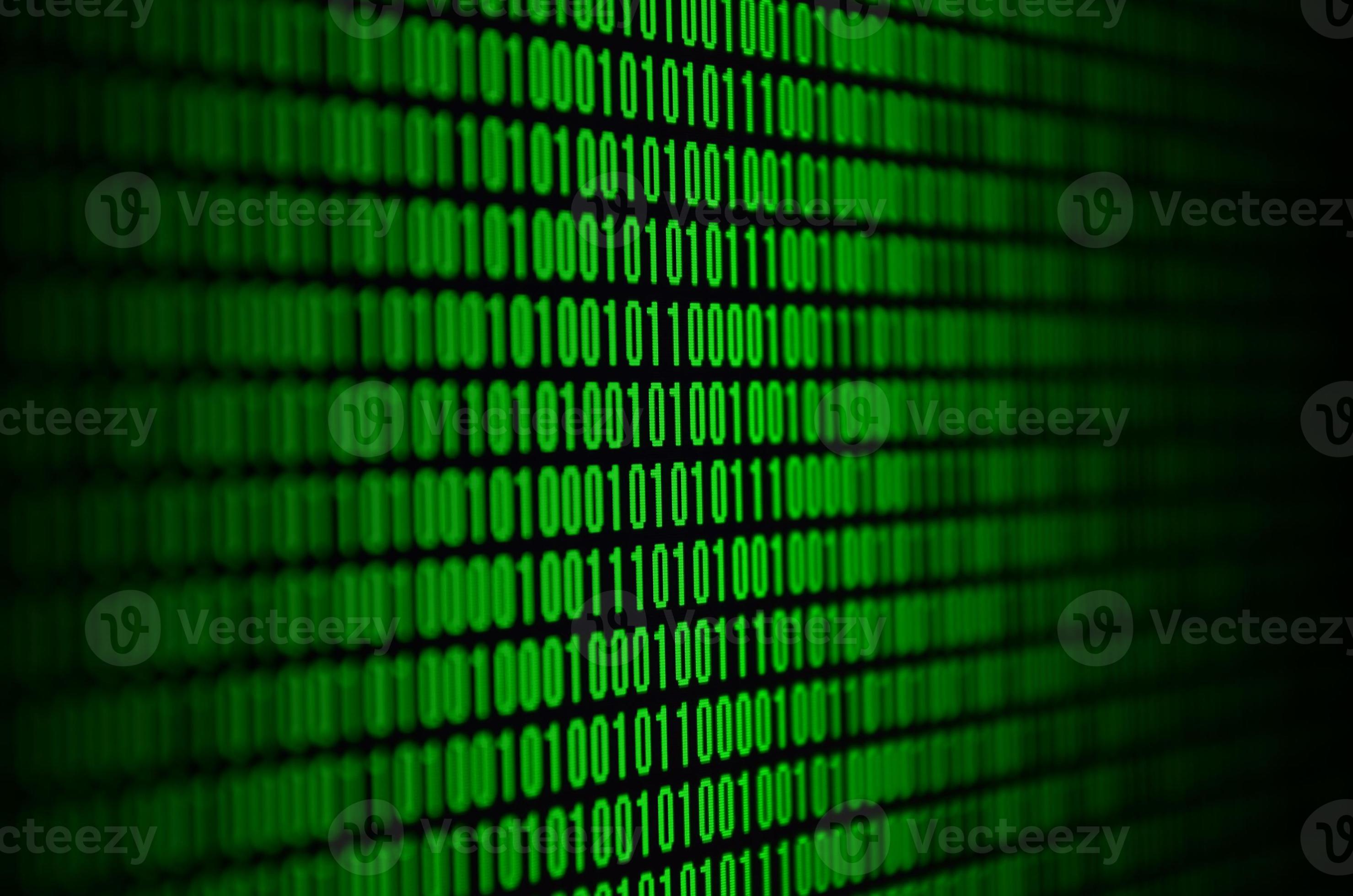 An Image Of A Binary Code Made Up Of A Set Of Green Digits On A Black Background 12302585 Stock