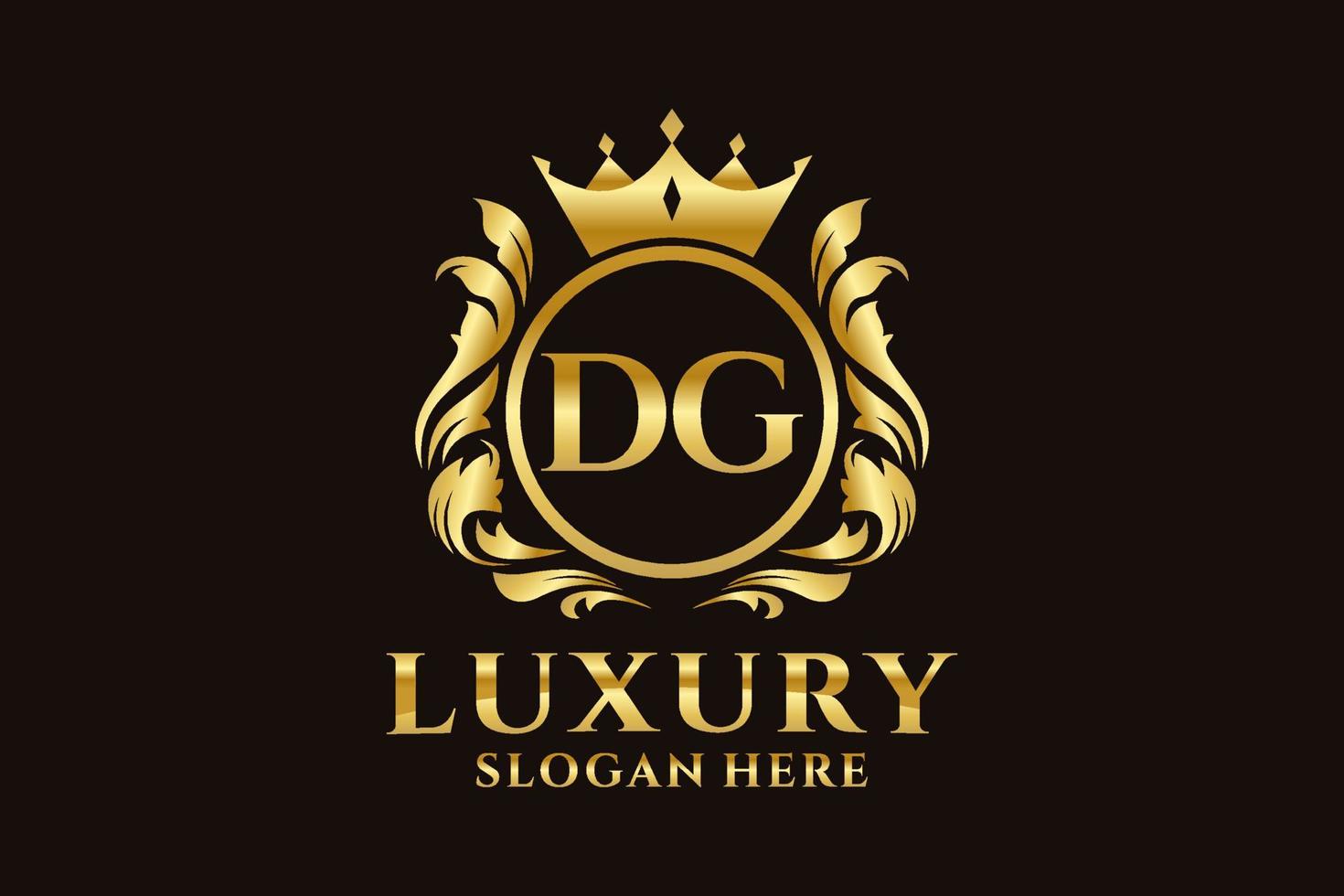 Initial DG Letter Royal Luxury Logo template in vector art for ... Initial DG Letter Royal Luxury Logo template in vector art for ...