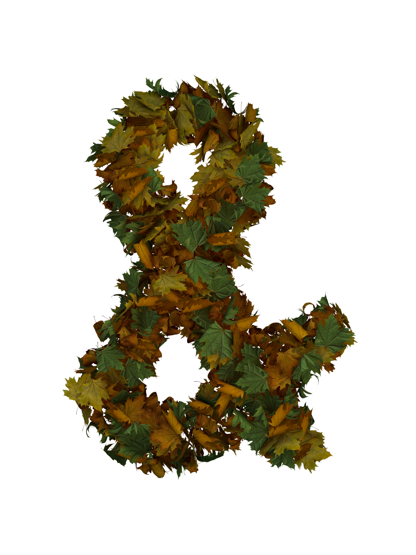 Text Made Out Of Autumn Leafe Typeface ampersand 12304634 PNG