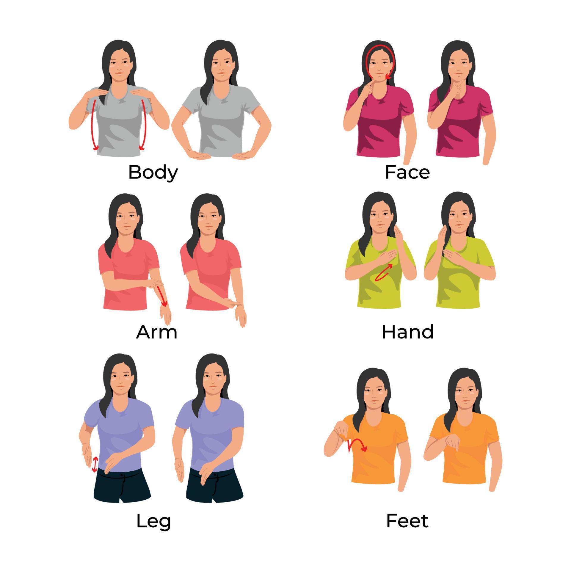 Body Sign Language 12309516 Vector Art at Vecteezy