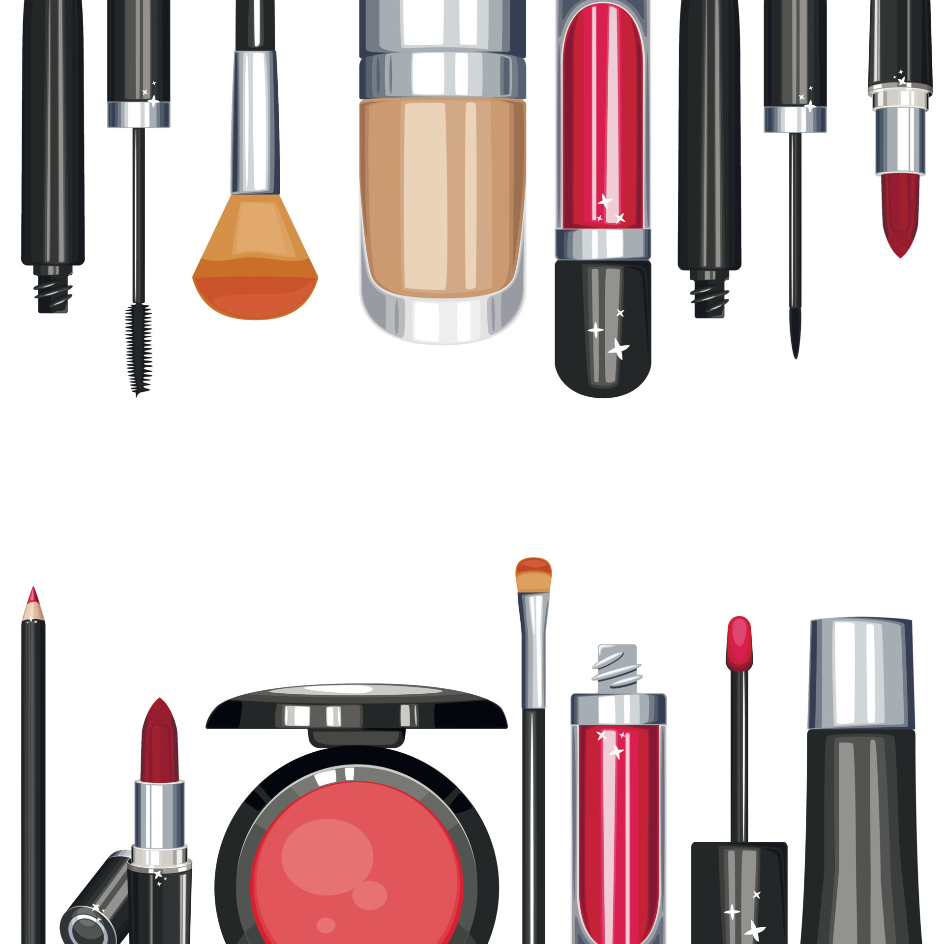 productos de maquillaje para el cuidado de la piel, fondo cosmético, marco de maquillaje ...