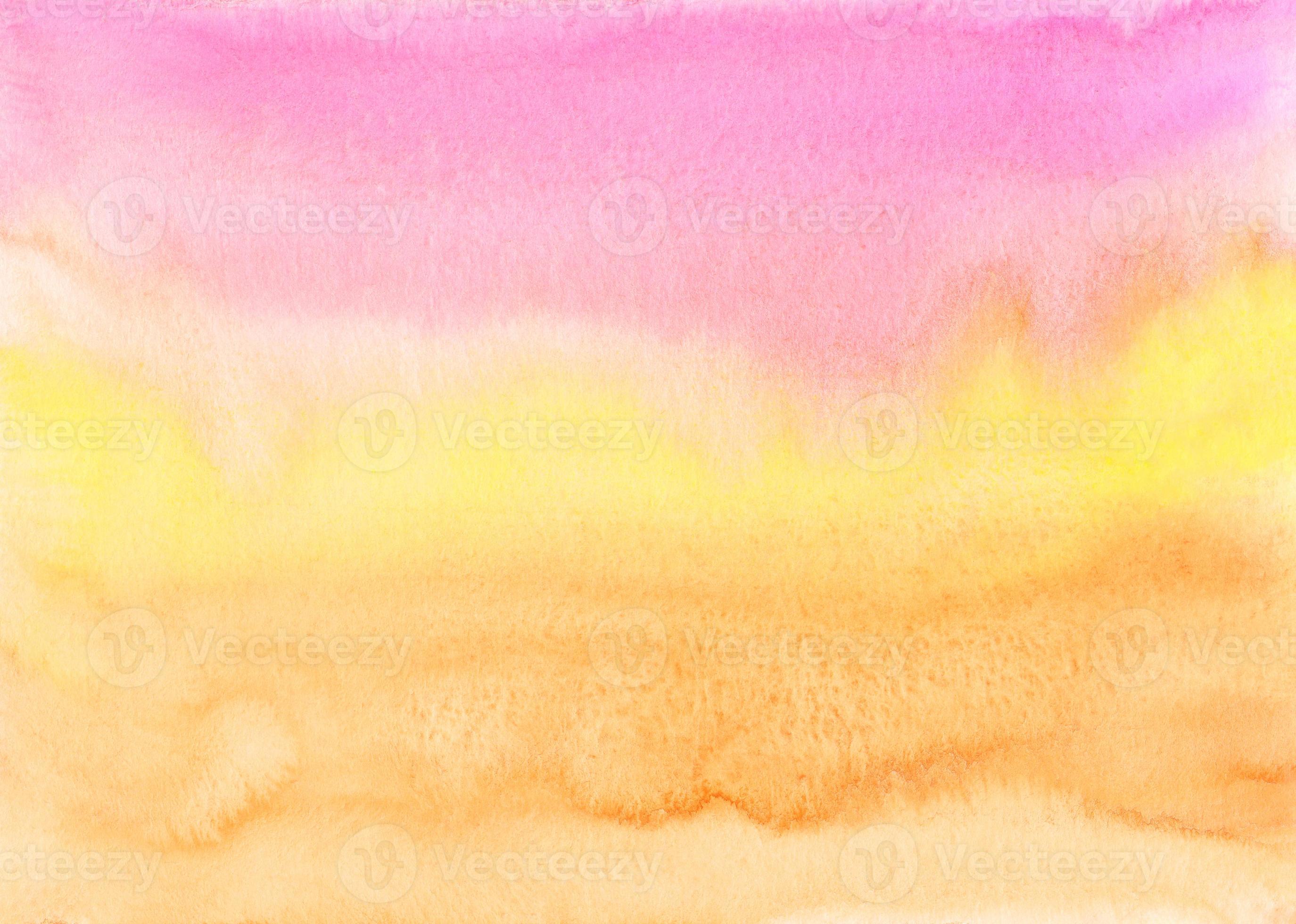 Abstract bright pink and orange watercolor background texture, hand ...