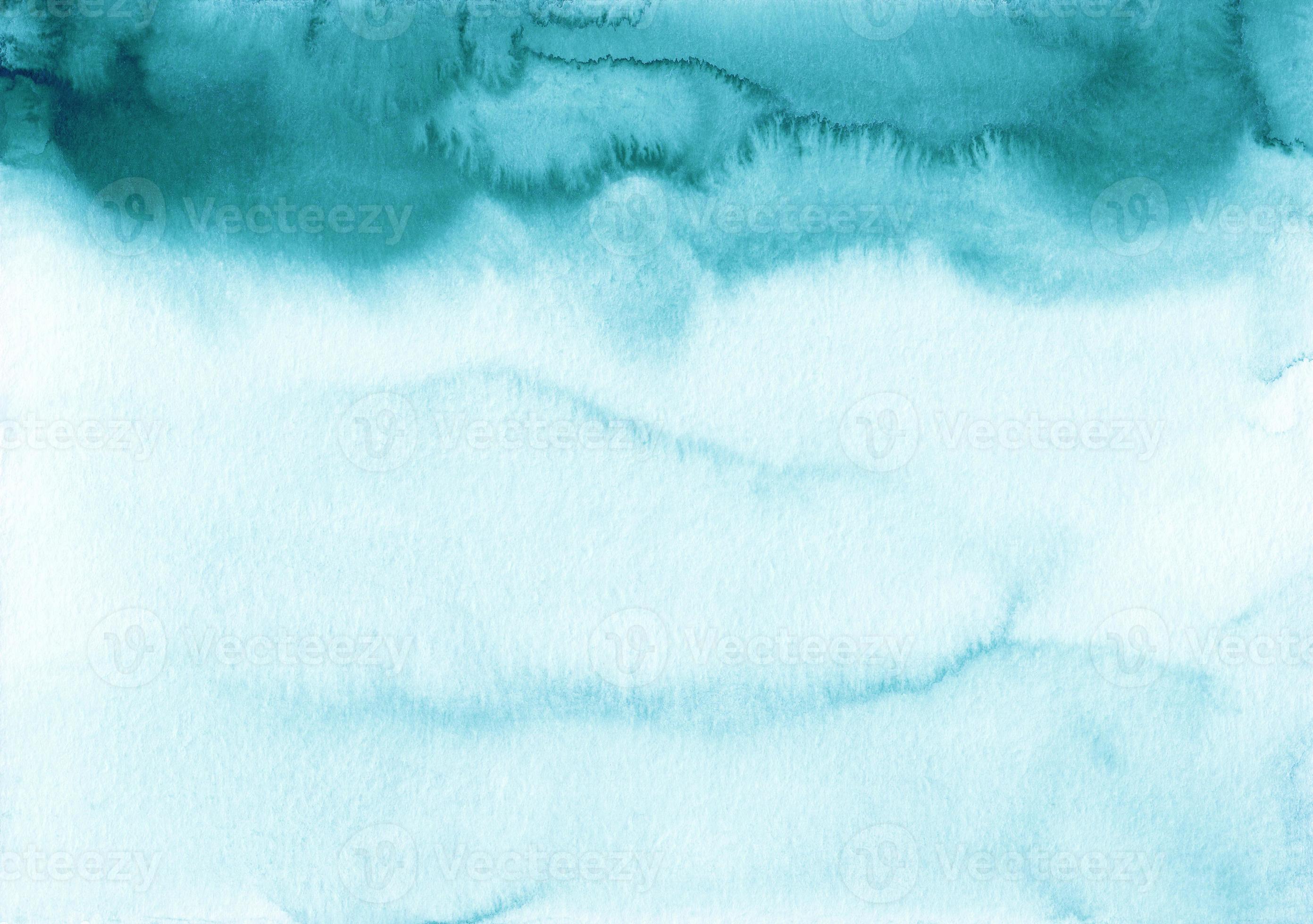 Watercolor Turquoise And White Ombre Background Texture Sea Green