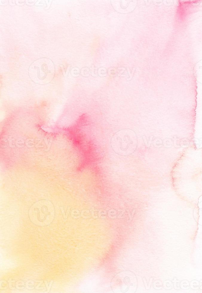Abstract pastel pink-yellow watercolor background texture, hand painted ...