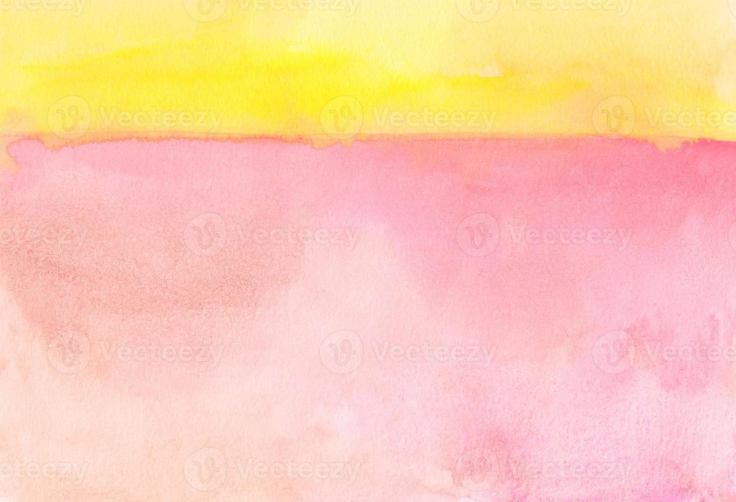 Watercolor pastel pink and yellow background texture. Stains on paper ...