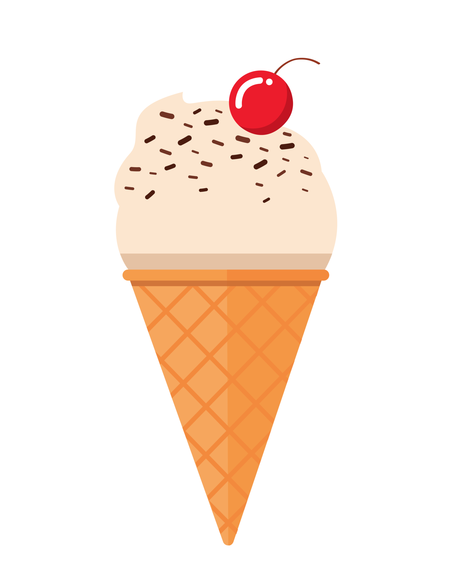 ice cream cone in flat style 12316042 PNG